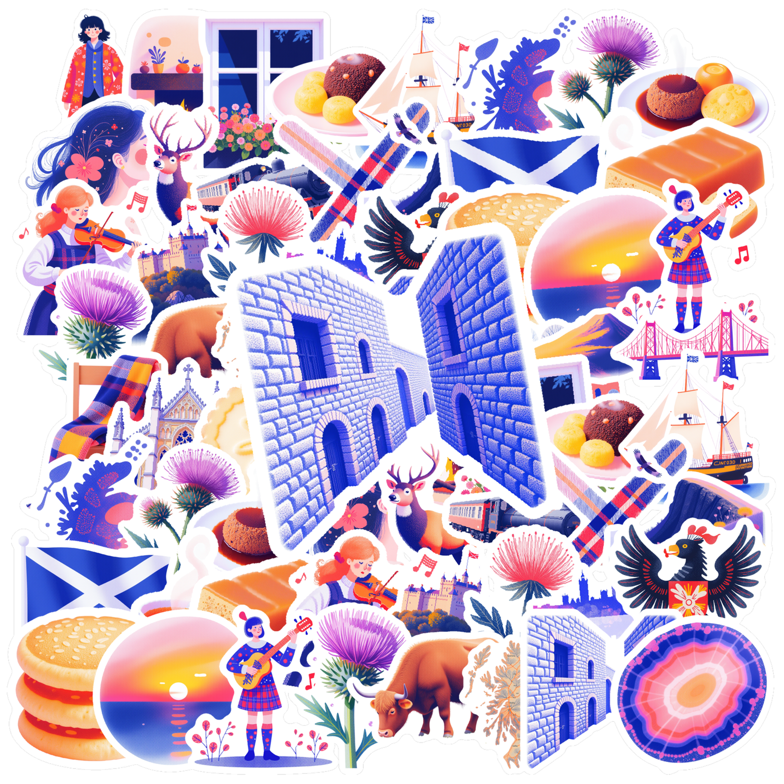 Cultural Stickers Animal Funny Stickers Architectural DIY Stickers for ...