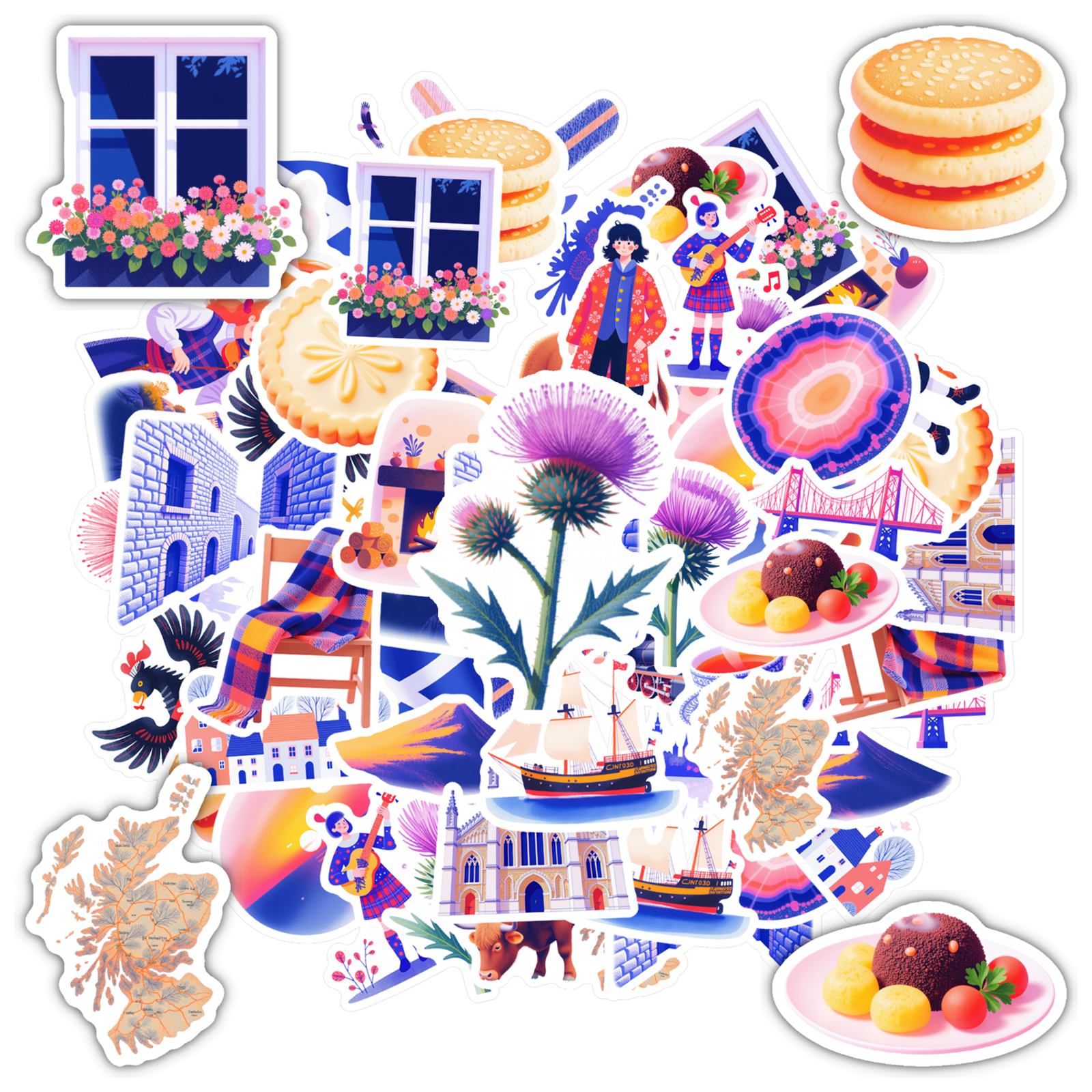 Cultural Stickers Animal Funny Stickers Architectural DIY Stickers for ...