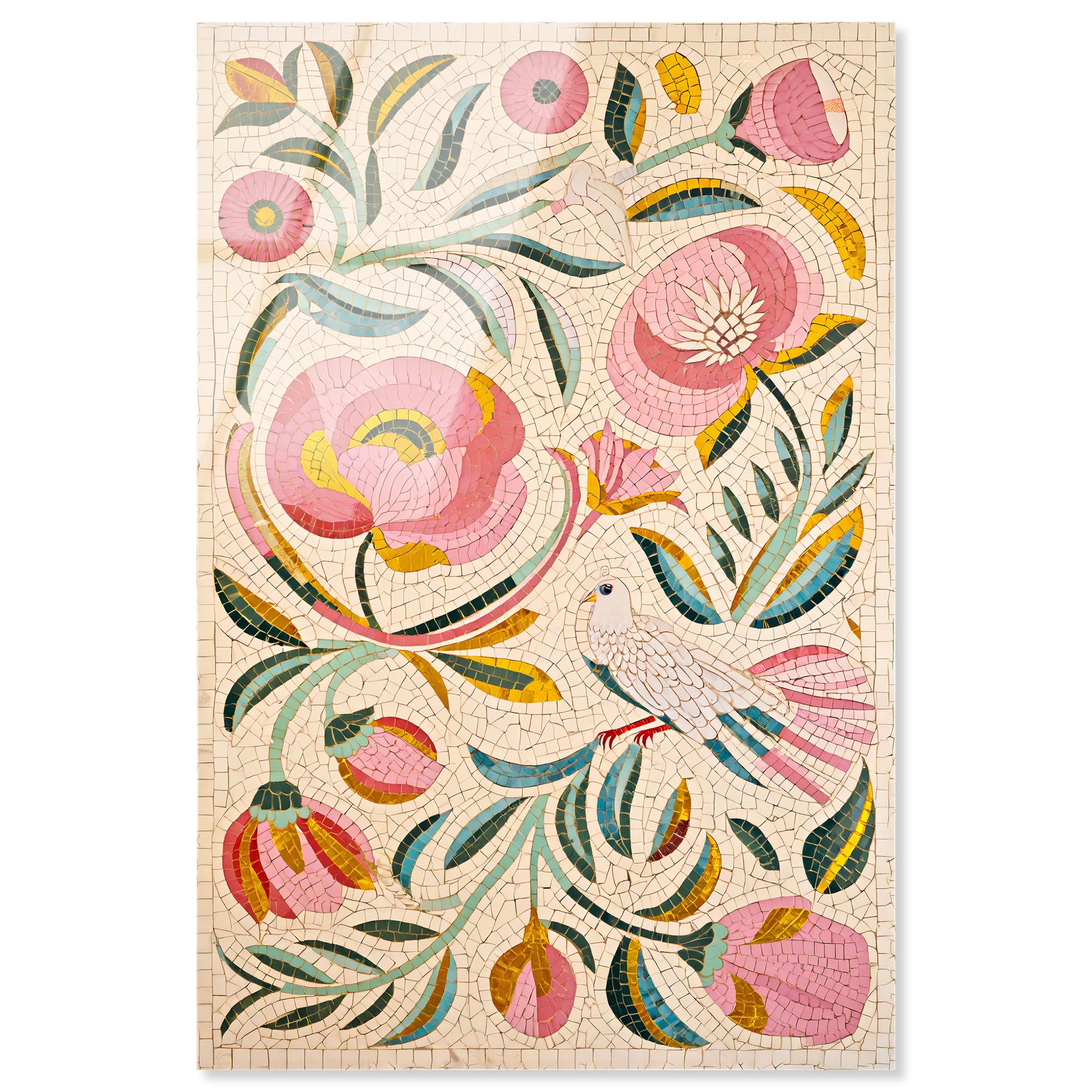 Cultural Tile Acrylic Print Floral Wall Art by Art Remedy, Ready to ...