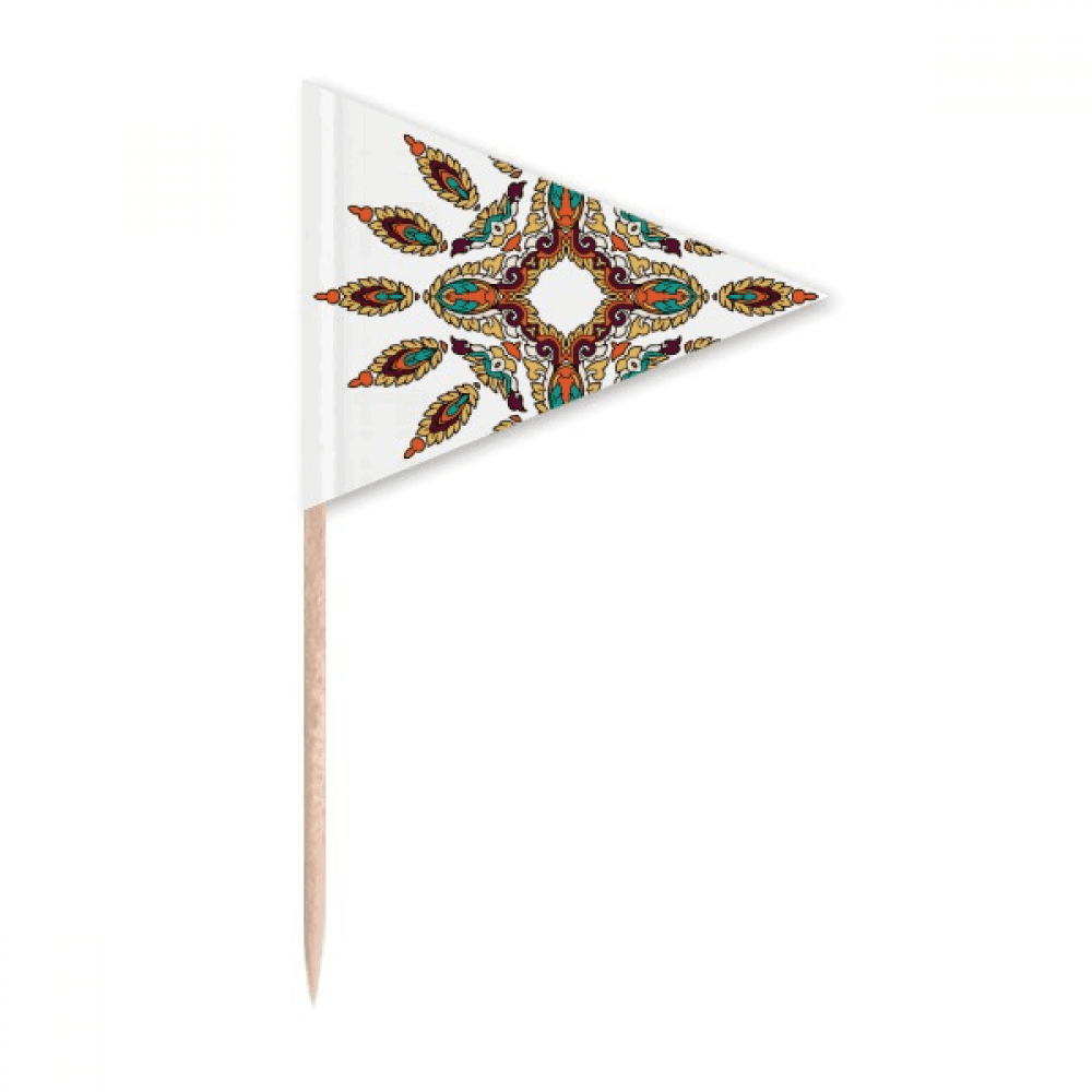 Culture Asymmetrical Toothpick Triangle Cupcake Toppers Flag - Walmart.com
