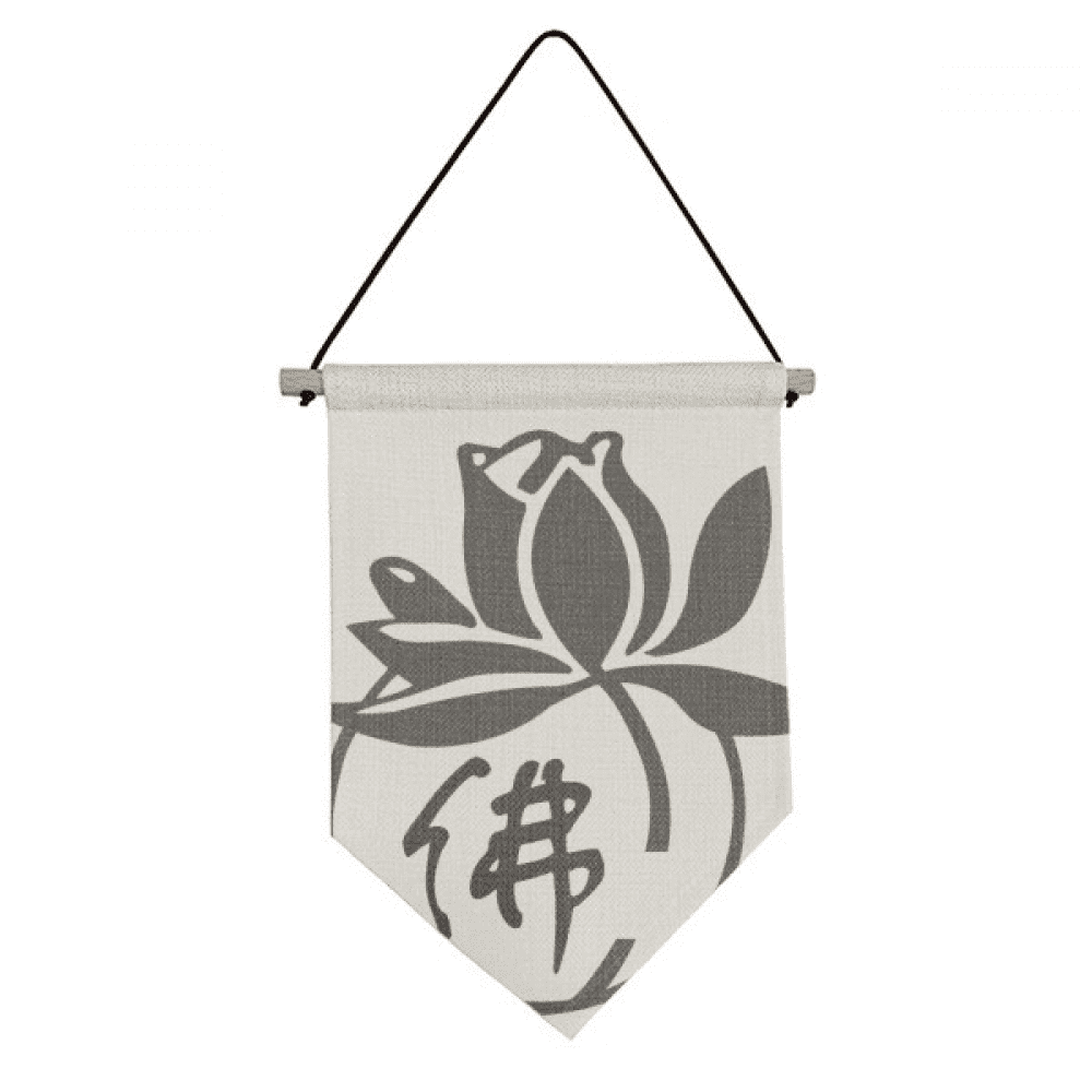 Culture Lotus Character Figure Canvas Flag Hanging Wall Art Decor ...