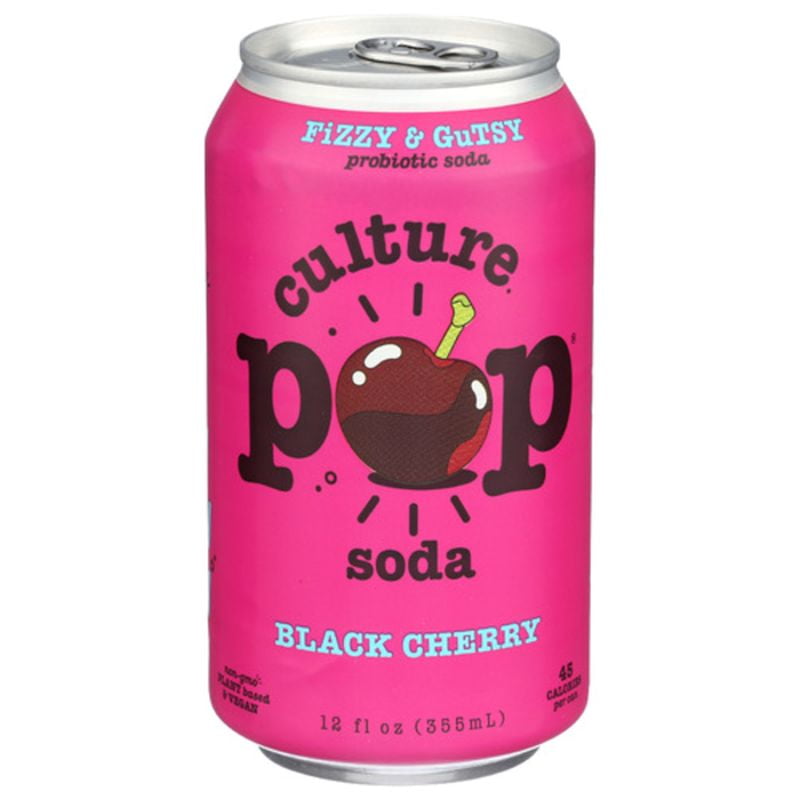 2X - Culture Pop Black Cherry Probiotic Soda 12 fl oz - Walmart.com