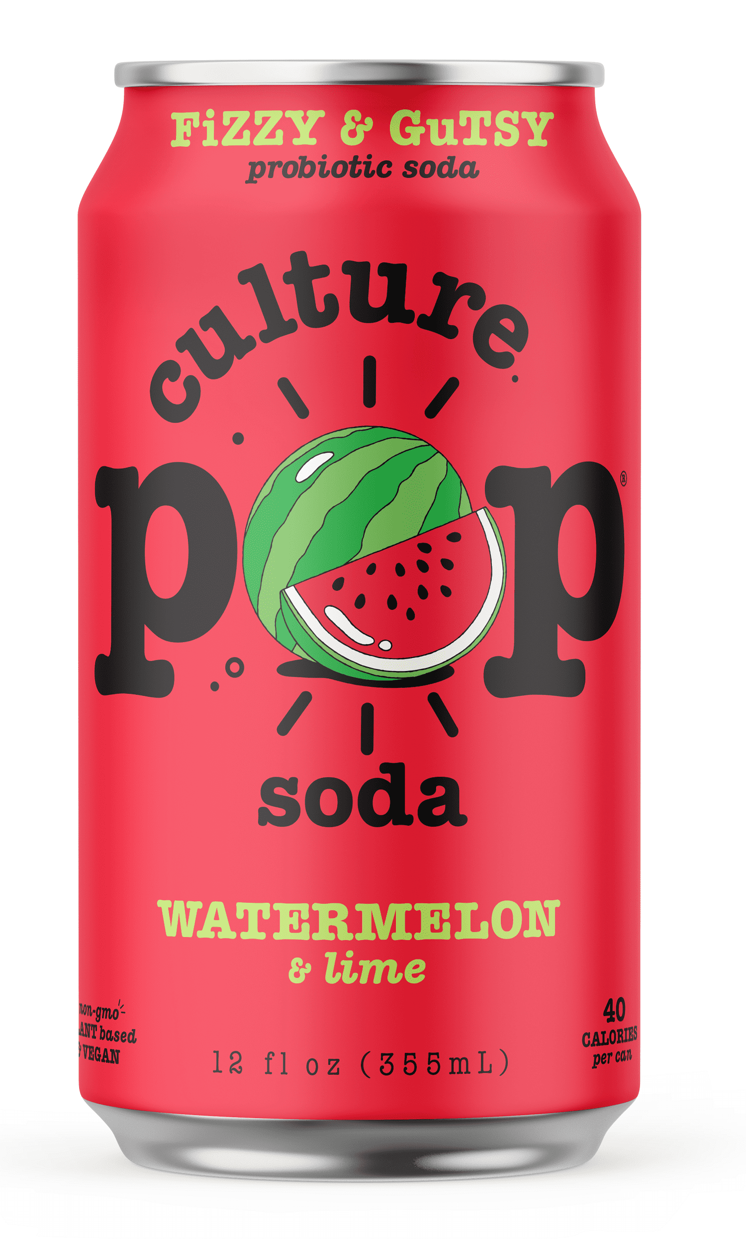 Culture Pop Sparkling Probiotic Soda, Watermelon Lime, 12 Fl Oz Cans (Pack of 12) - Walmart.com