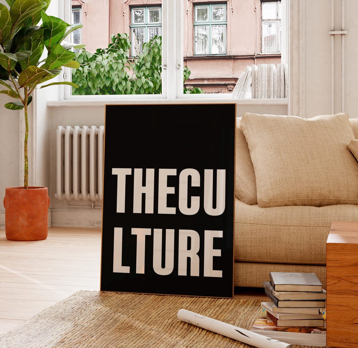 The Culture Print, Black Typography Poster, Trendy Black Wall Art, Bold ...