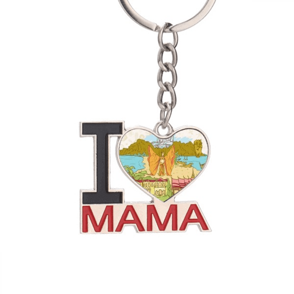 Culture Temple Landmark Keychain Metal Keyring Holder Love MAMA Mother ...