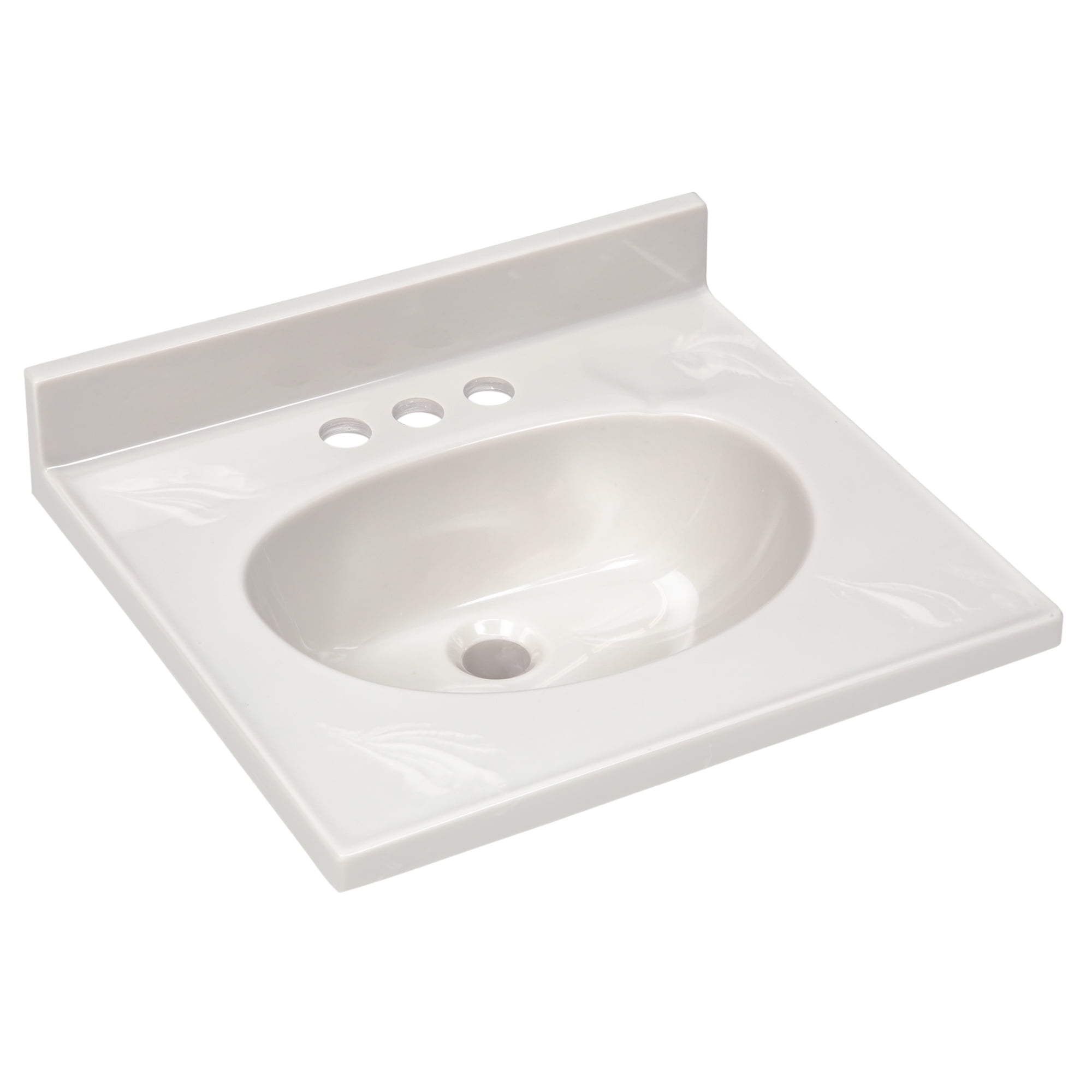 Design House Cultured Marble 19" x 17" Single Bowl Vanity Top with ...