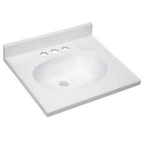 Montary 22"X4" Lightning White Engineered Stone Vanity Top Side Splash ...