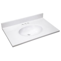 Design House Vanity Top in Cultured White Cultured Marble, 31-Inch by ...