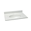 43" Bathroom Vanity Top with Ceramic Undermount Sink & Backsplash ...