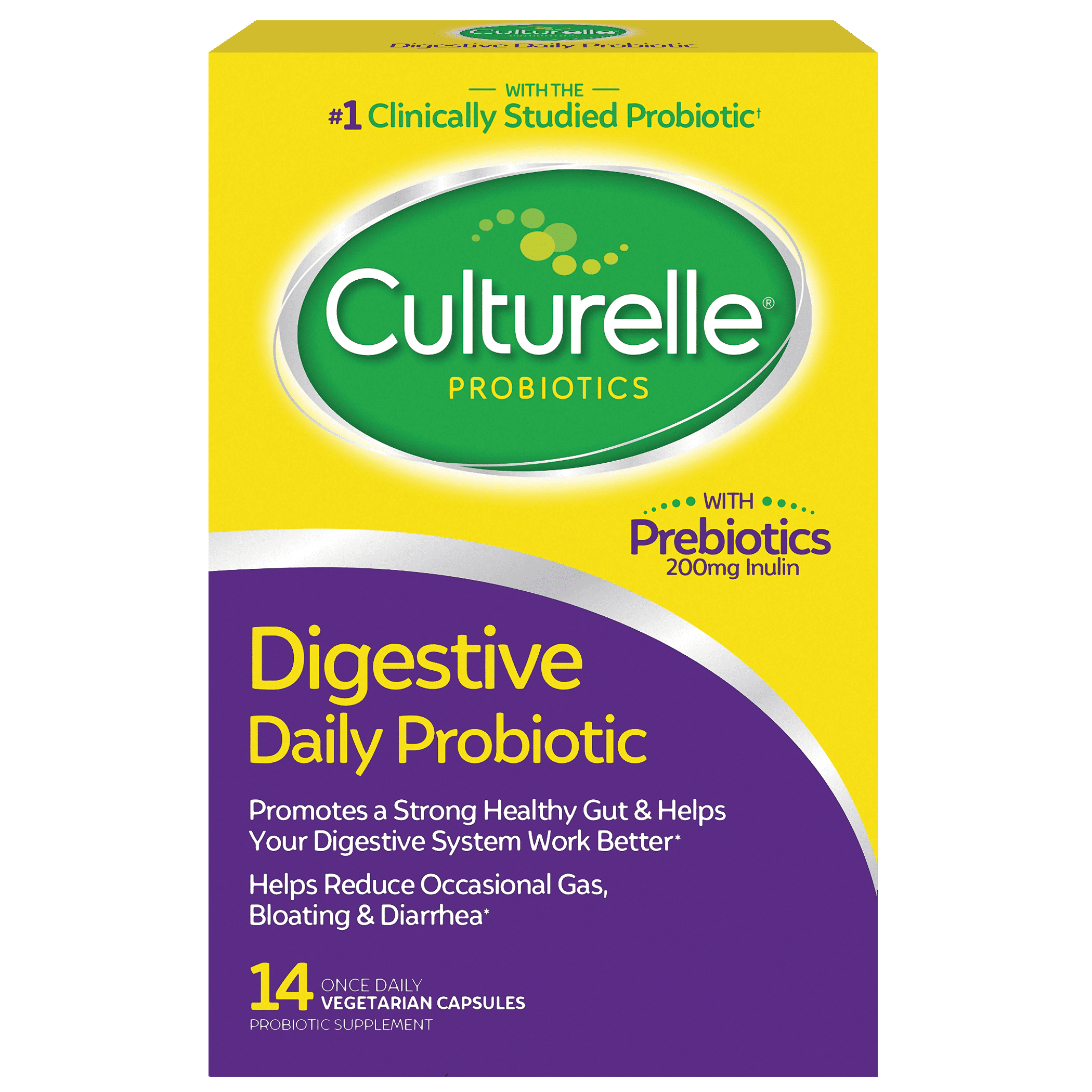 Culturelle Digestive Health Daily Probiotic, Vegetarian Capsules, 14 ...