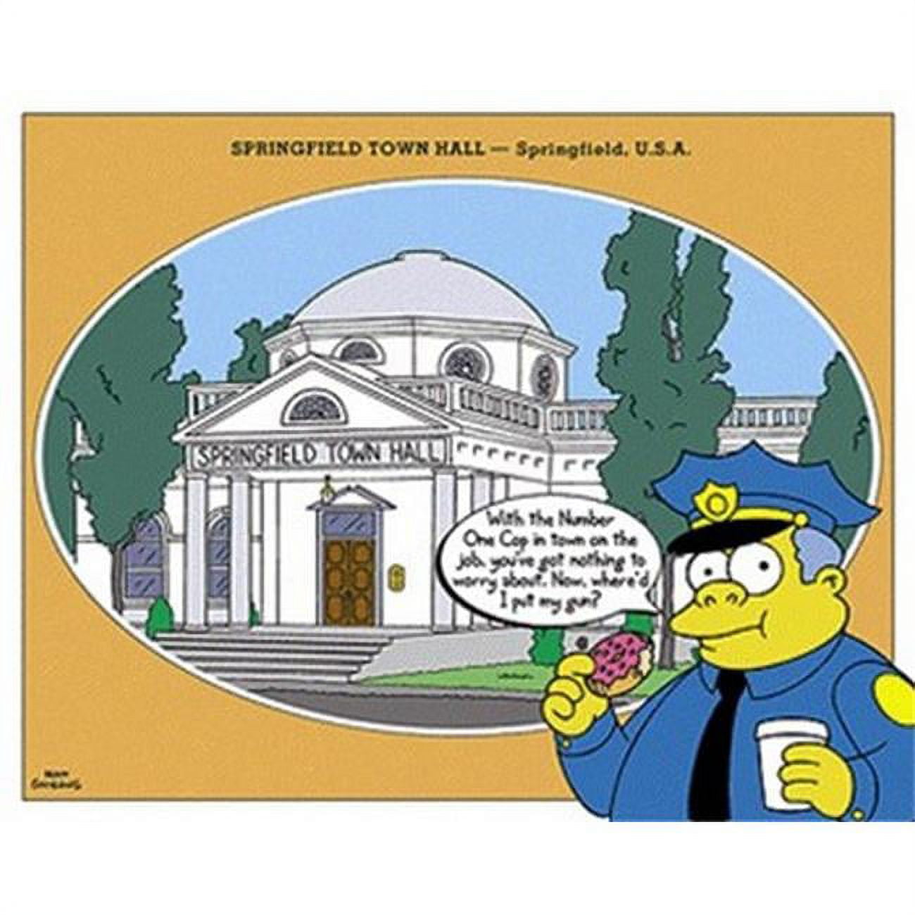 Culturenik Simpsons - Springfield Town Hall - postercard Poster Print ...