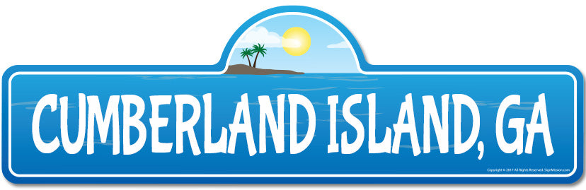 Cumberland Island GA Georgia Beach Street Sign | Indoor/Outdoor ...
