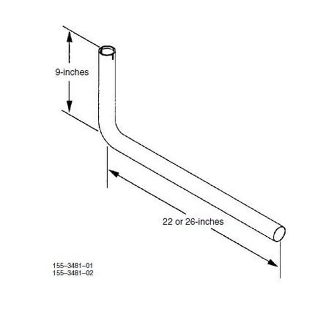 Cummins/Onan 155-3481-01 22In Exhaust Tube Kit For Rv Qg 5500-7000 ...