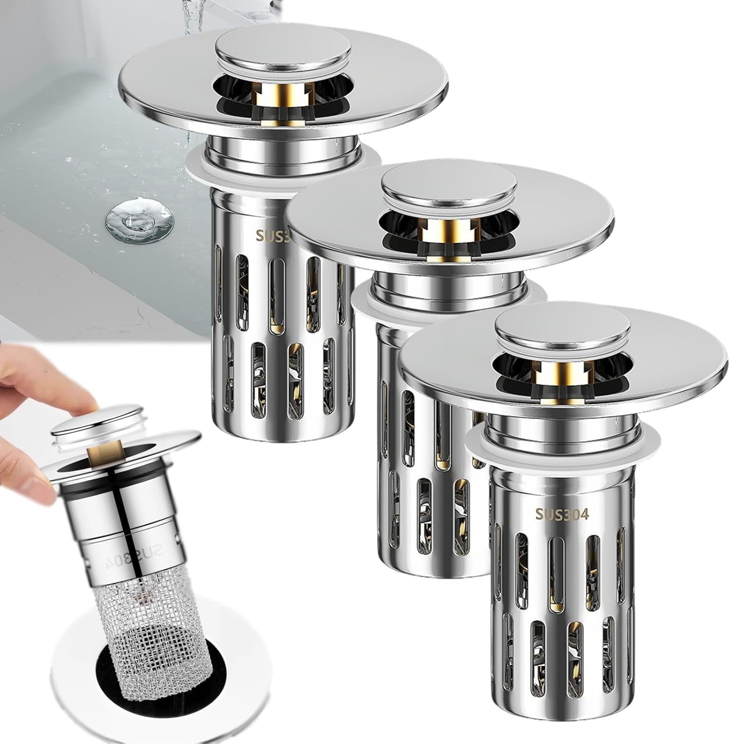 Cumulative/Fullofcarts Sink Stopper, Conceptan Drain Stopper, Pop Up ...