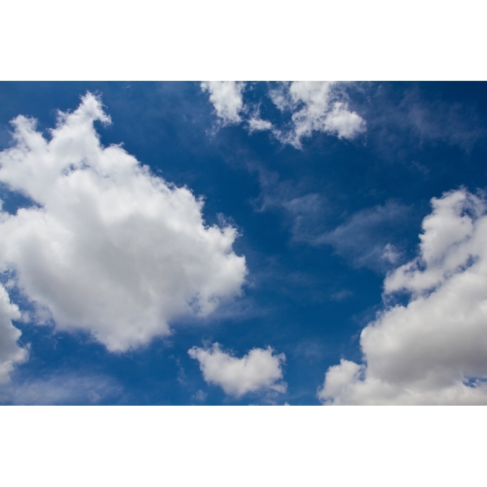 Cumulus clouds in blue sky Marion County Illinois USA Poster Print ...
