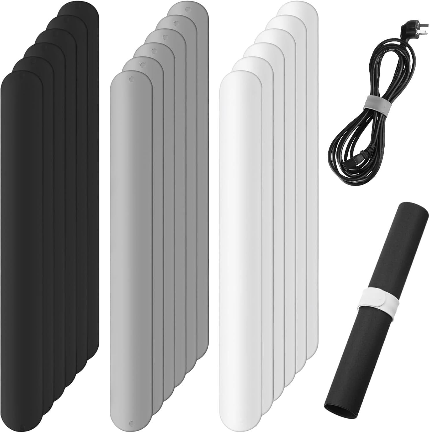 Cunhill 18 Pieces Wrapping Paper Holder Silicone Slap Bands Wrapping ...