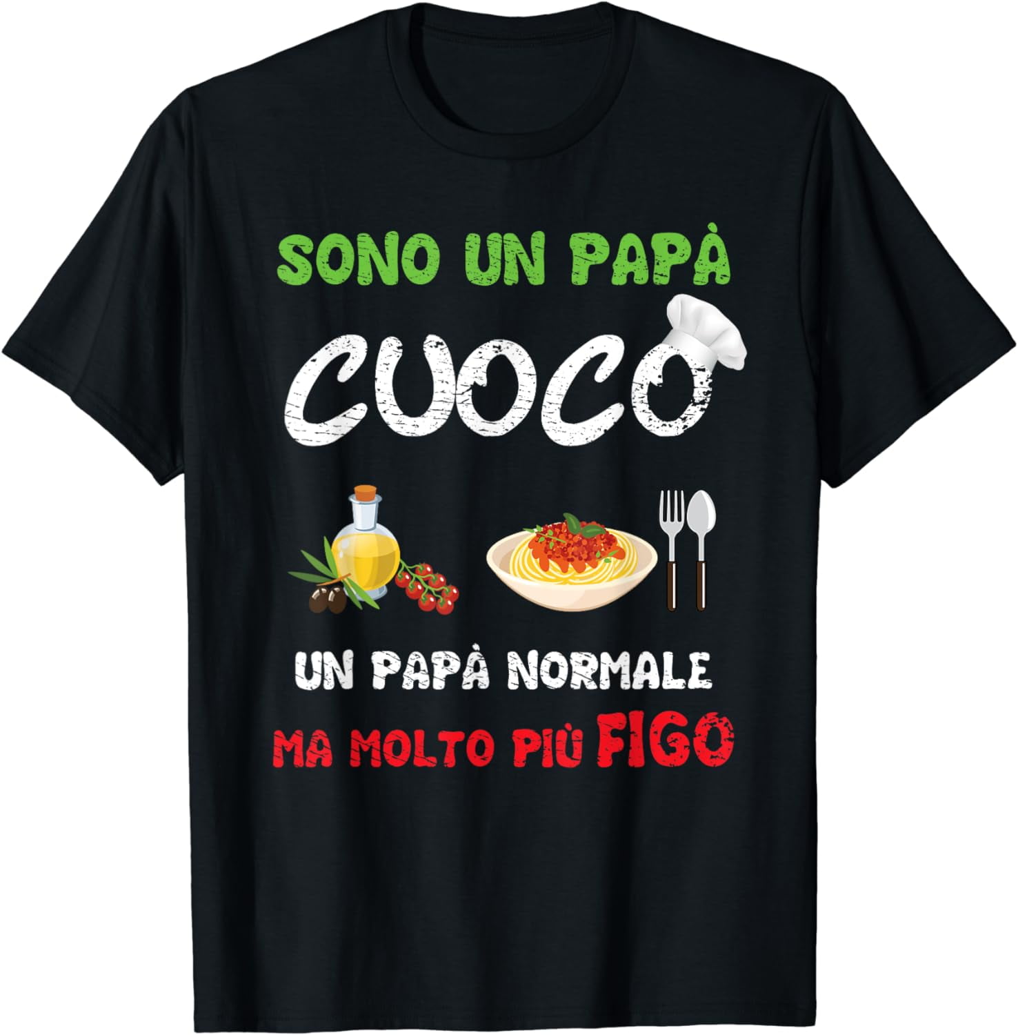 Cuoco Italian chef dad cooking father loves italian cuisine T-Shirt ...