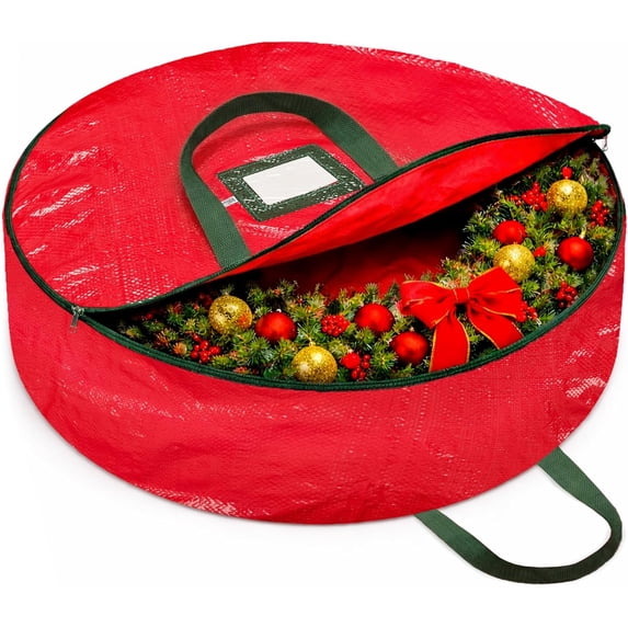 Cuoff Christmas Wreath Storage Container 30 Inch - Wreath Bag for ...