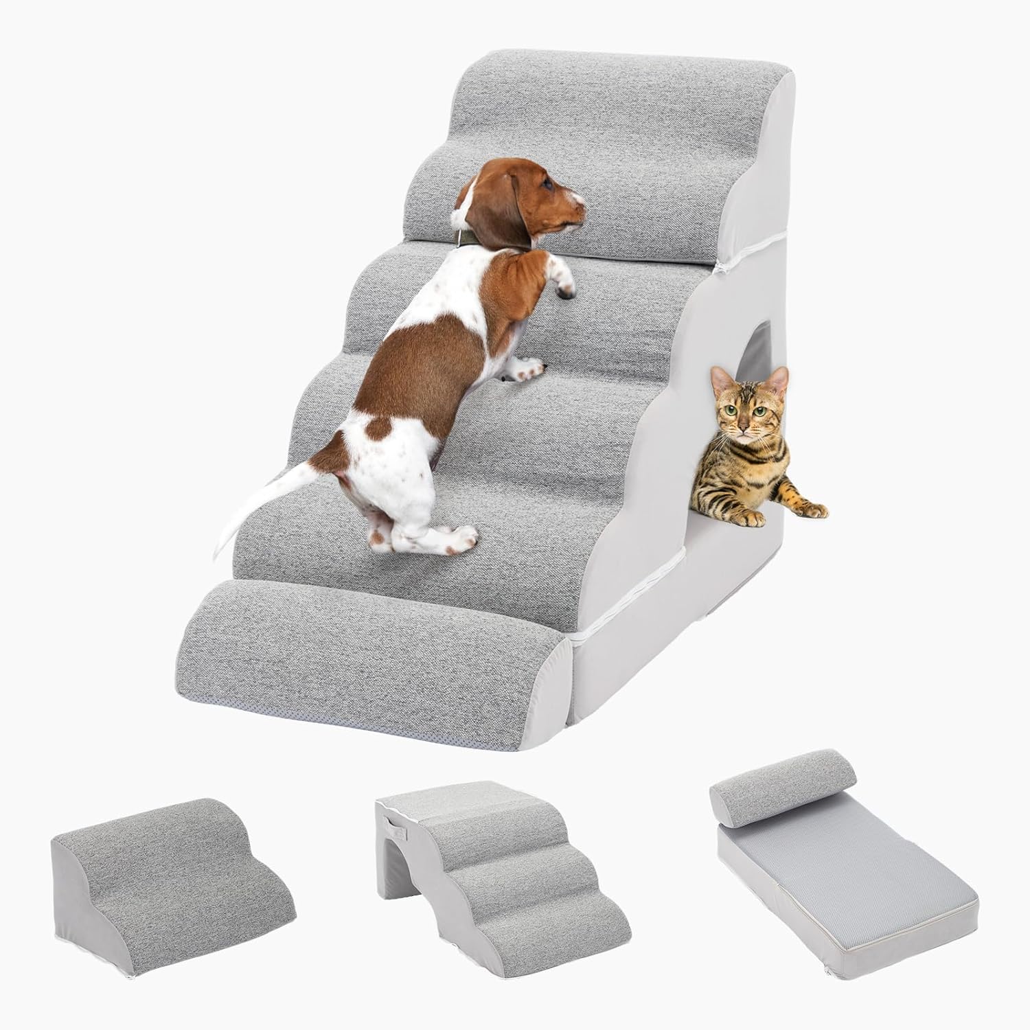 Best Pet Supplies Pet Steps and Stairs with CertiPUR-US Certified Foam ...