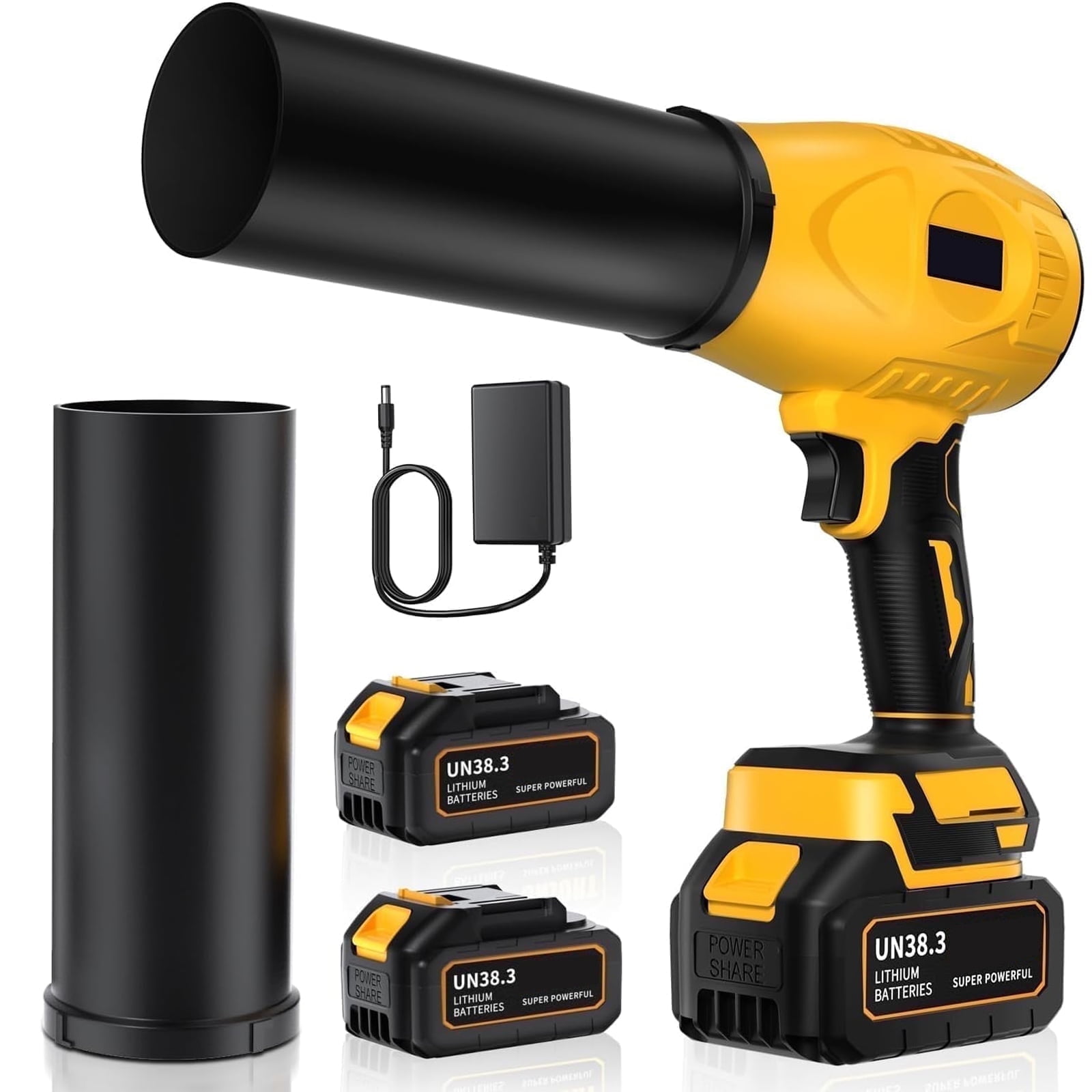 Cuopluber Leaf Blower Cordless with Battery, 300,000 RPM, Extended ...