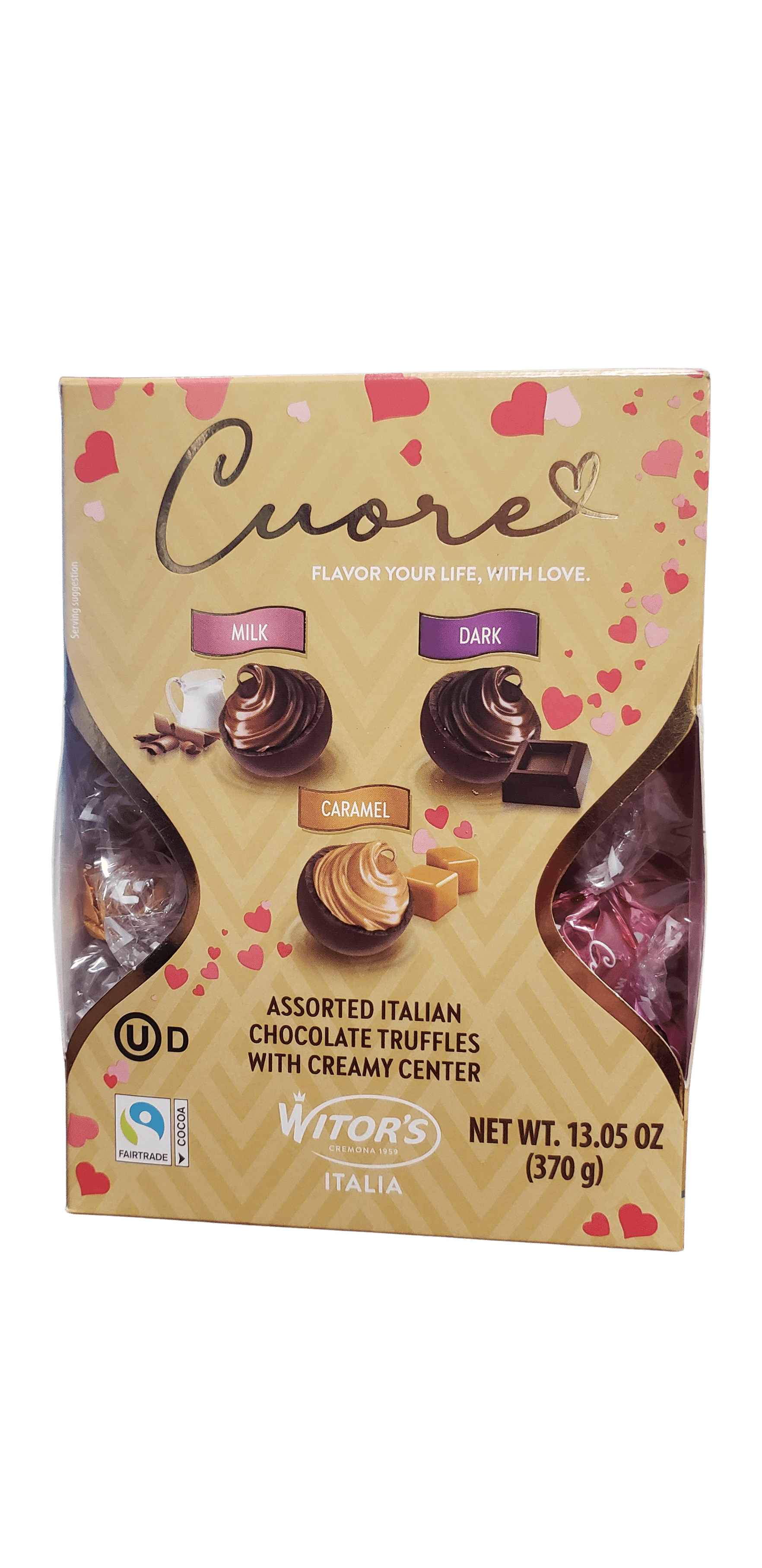 Cuore Assorted Italian Chocolate Truffles with Creamy Center, 13.05 oz ...