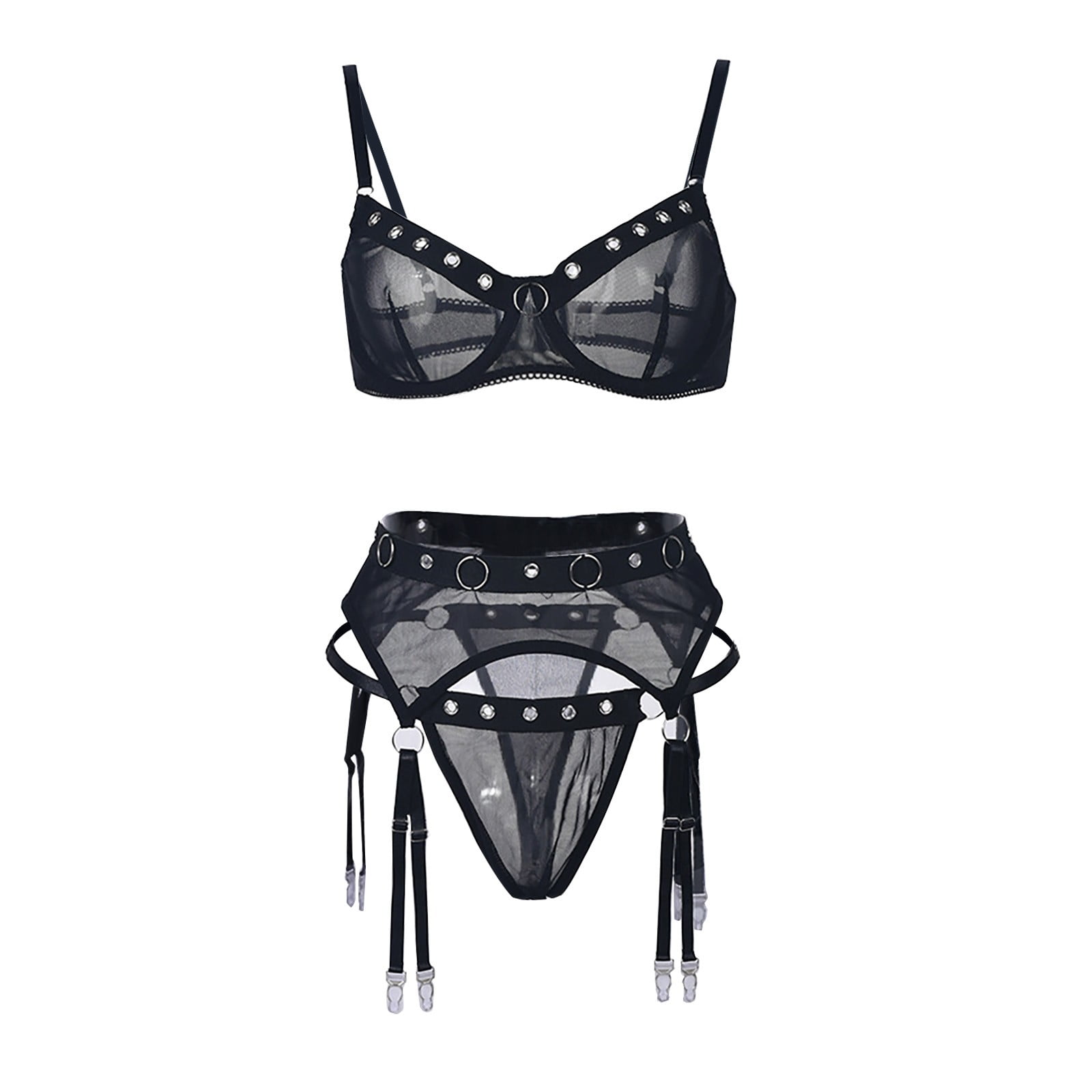Cuozvetk Womens Sexy Lingerie Set Lace Outfit Bra And Pantie Nightie Garter Lingerie For Women