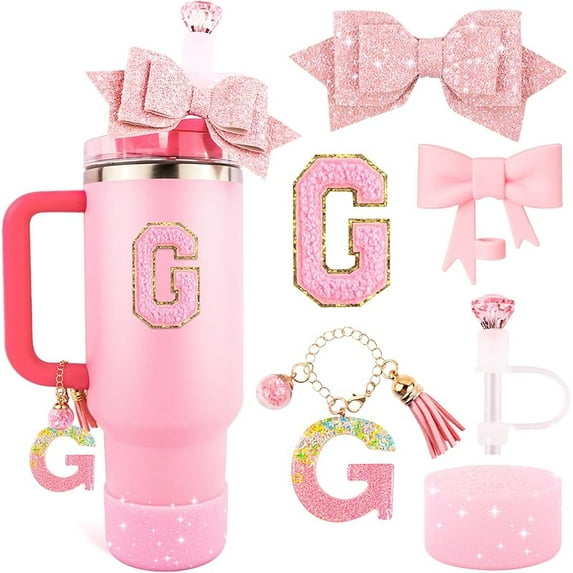 Cup Accessories Set for Stanley 30OZ & 40OZ Tumbler with Handle, Letter ...