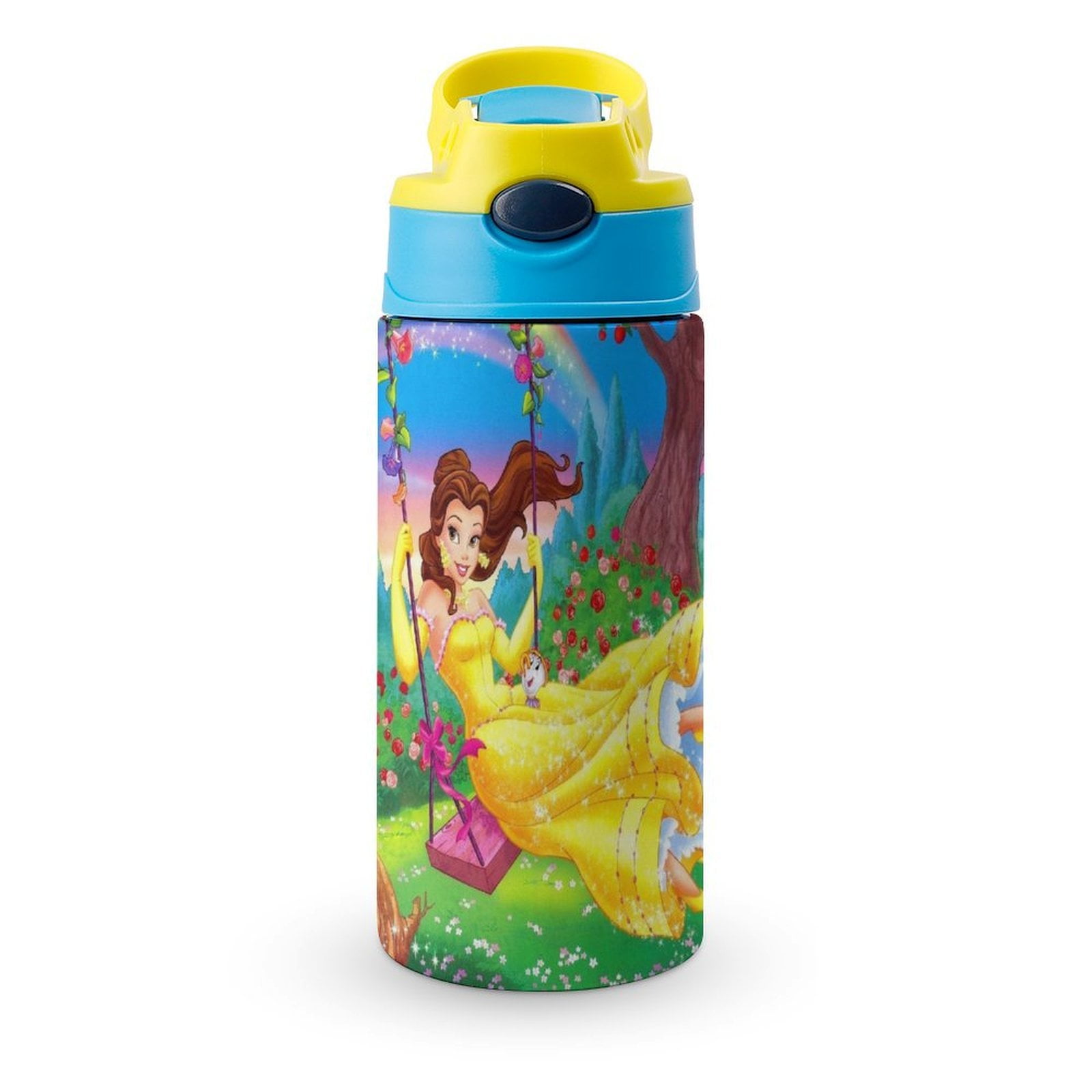 Cup Beauty Princess Kids Straw Water Bottle, 16.9 Oz Stainless Steel ...