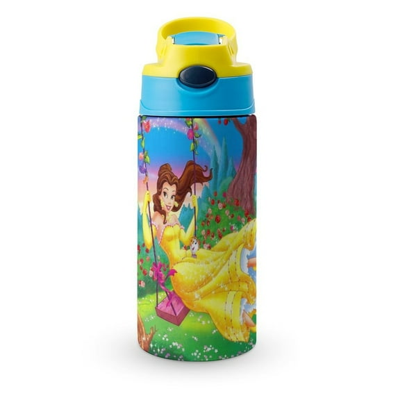 Cup Beauty Princess Kids Straw Water Bottle, 16.9 Oz Stainless Steel ...