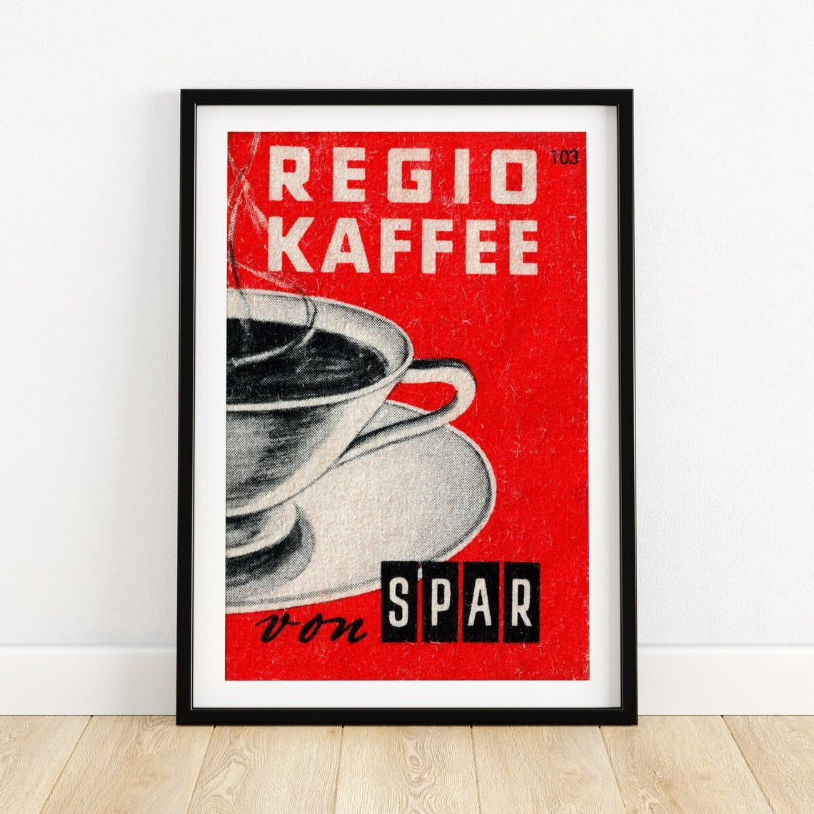 Cup Of Black Coffee - Matchbox Print - Aesthetic Wall Art - Vintage ...