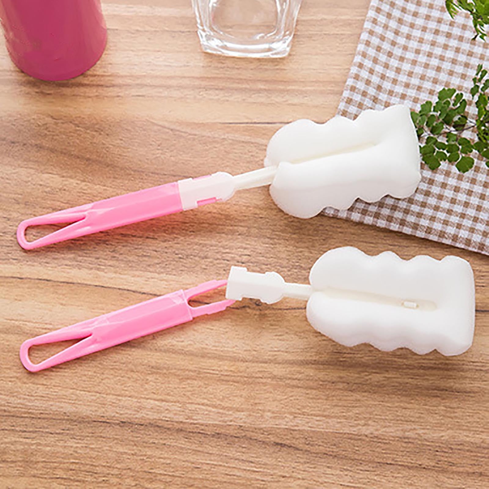 Cup Cleaning Brush, Loofah Sponge Scrubber, Slender Handle for Deep ...
