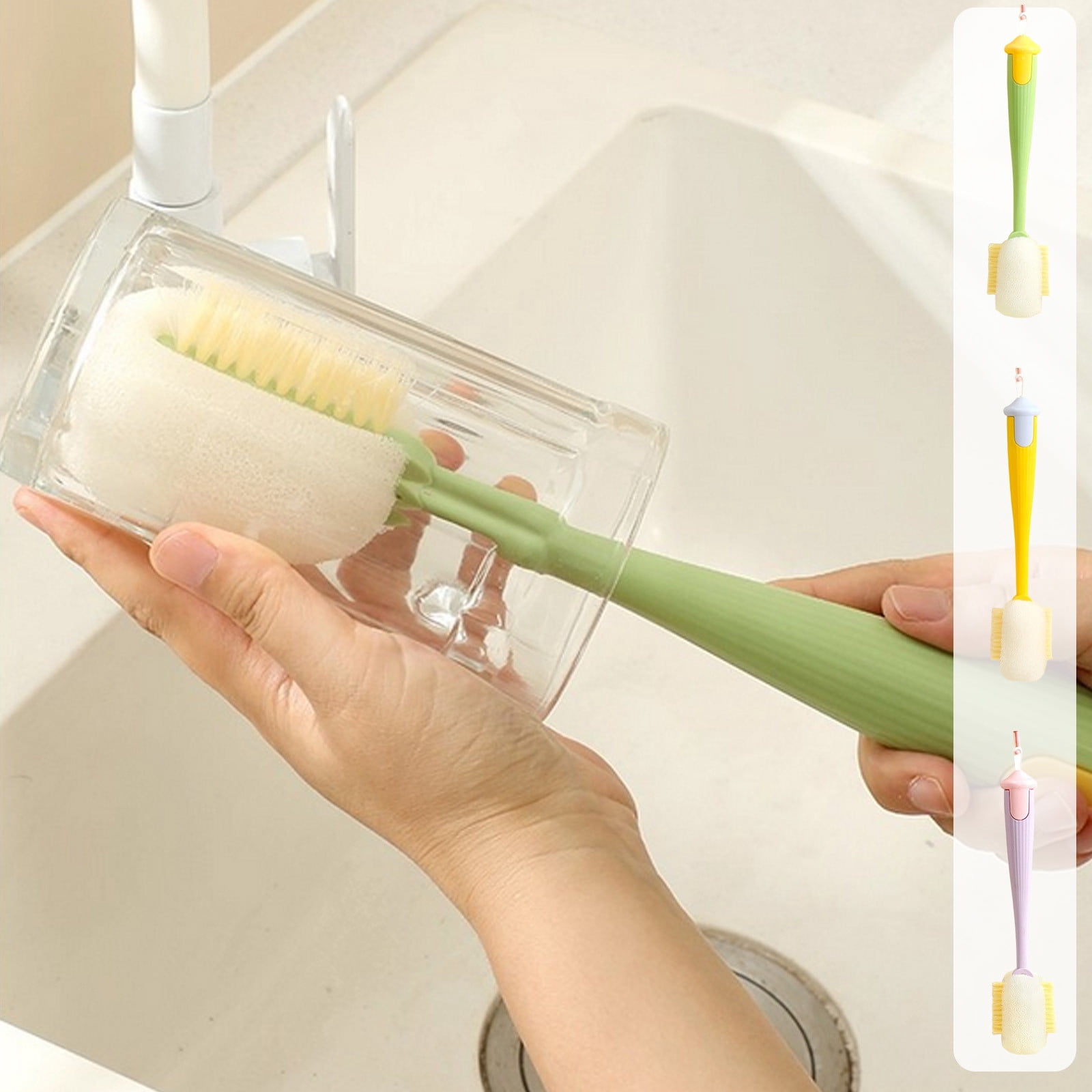Cup Cleaning Brush Set | Multi-Functional Bottle & Straw Cleaner | Long ...