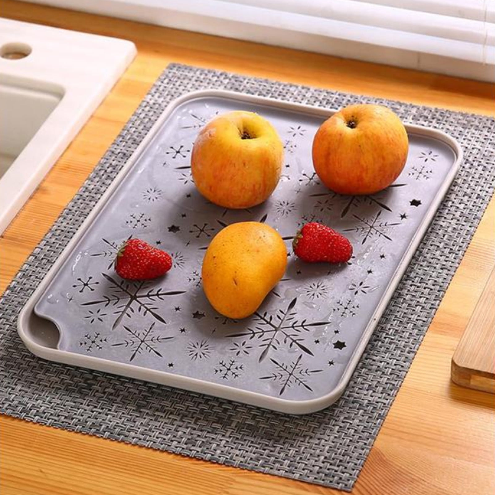 Cup Dish Drying Rack Double-Layer Plastic Storage Drain Tray Drain ...