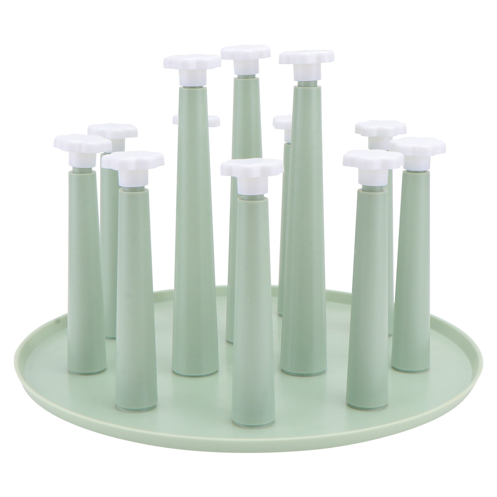 IMIKEYA Teacup Draining Rack Green Plastic 1Pack 11.20x11.20x7.27in ...