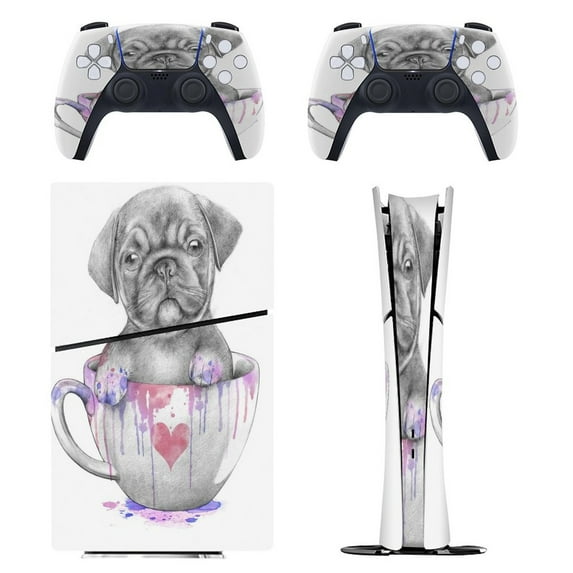 Cup Dog PS5/PS5 Slim Digital Disc Skin Sticker For Console And ...