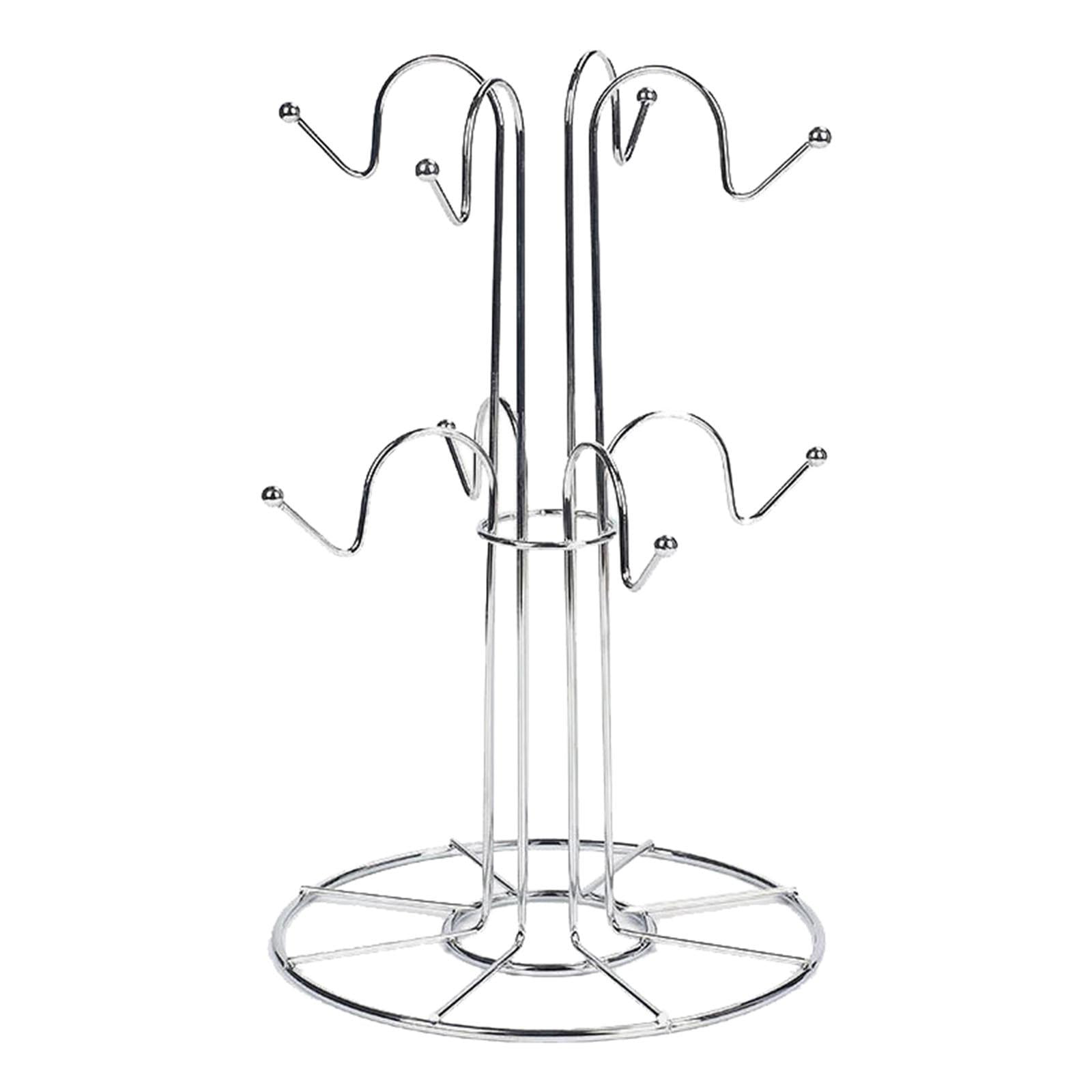 Cup Drying Rack 8 Hooks Drainer Luxury Coffee Mug Holder Bar Stand for ...