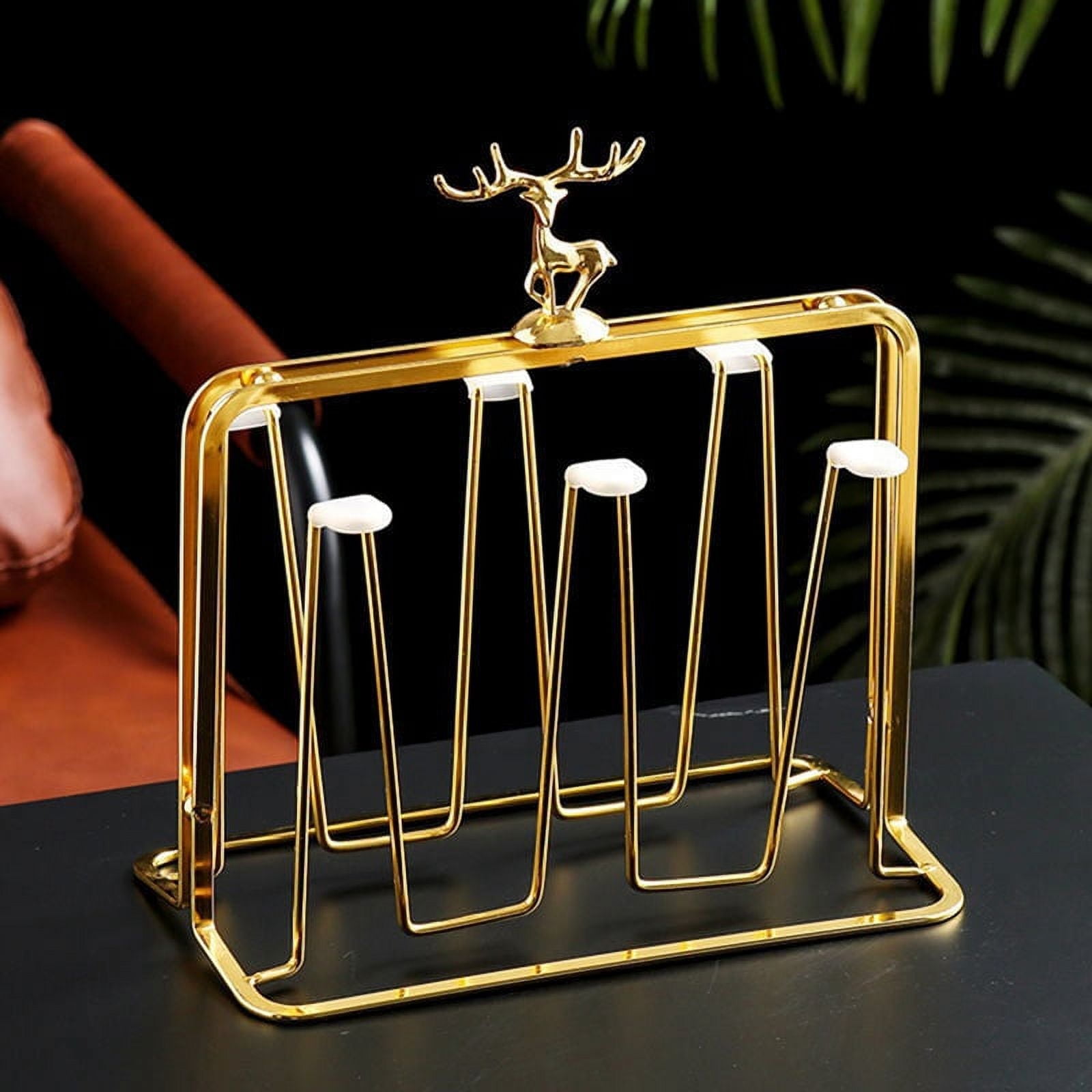 Cup Drying Rack, Bottle Drying Rack, 6 Cups Mug Glass Bottle Organizer ...