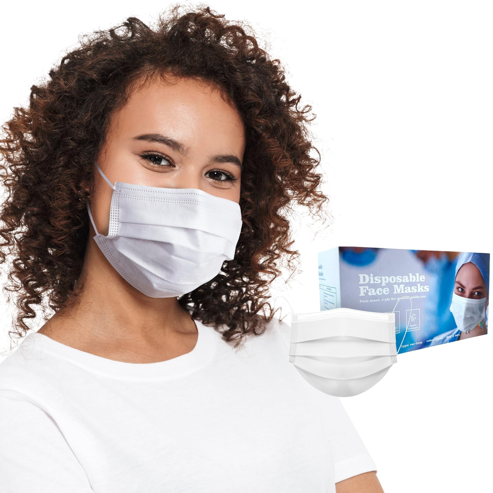 3-Ply Polypropylene Disposable Earloop Face Masks, 2500 Count - Walmart.com