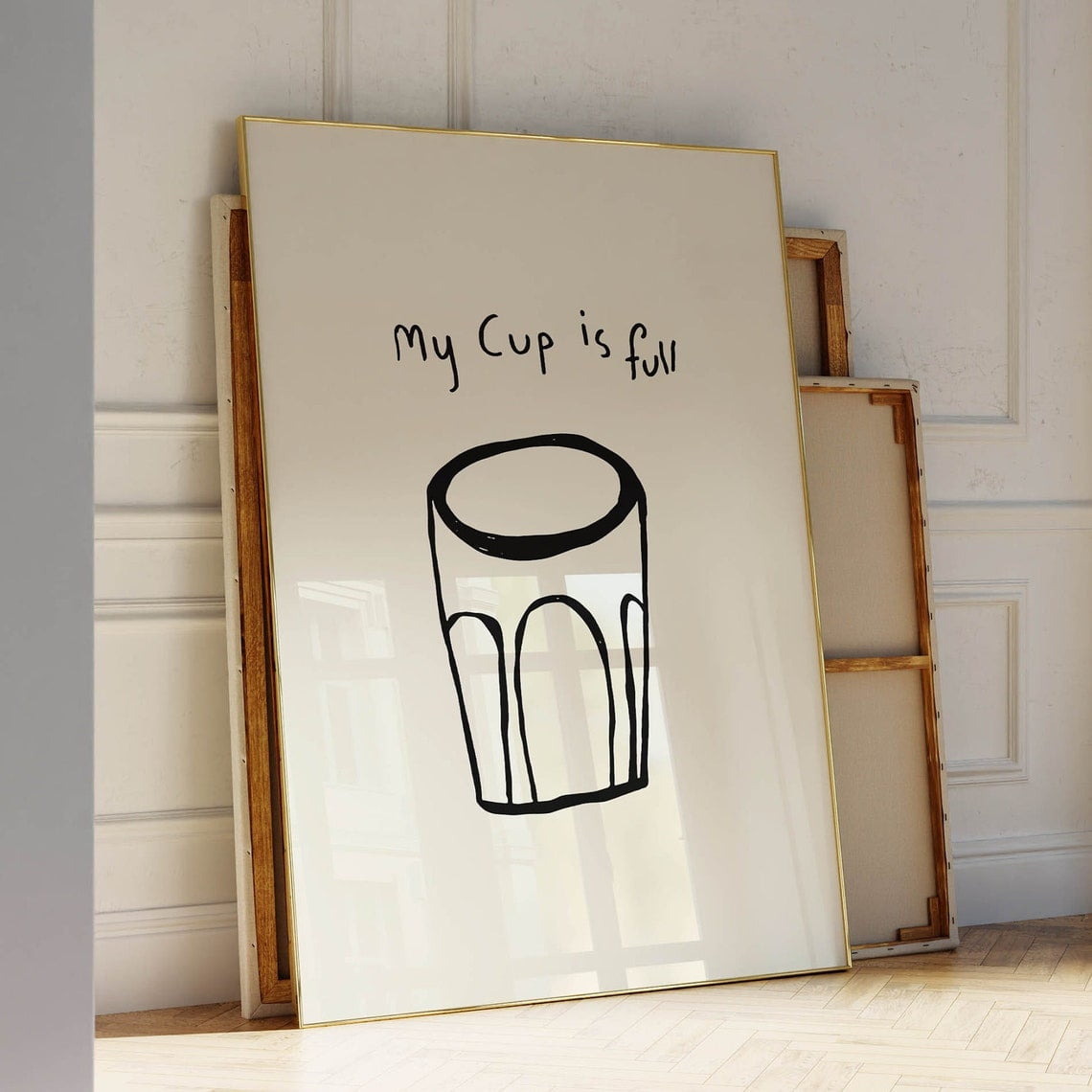 My Cup Is Full Poster, Positive Quote Print, Trendy Kitchen Decor ...
