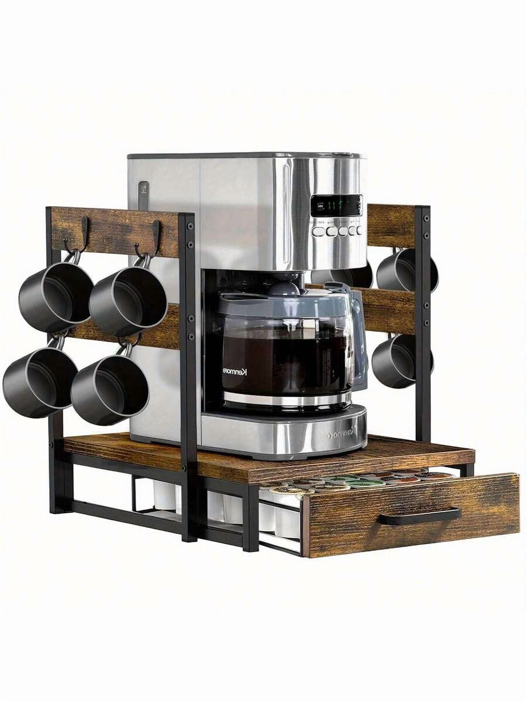 Cup Holder Drawer - Coffee Pod Organizer For Counter, Sturdy Cups ...
