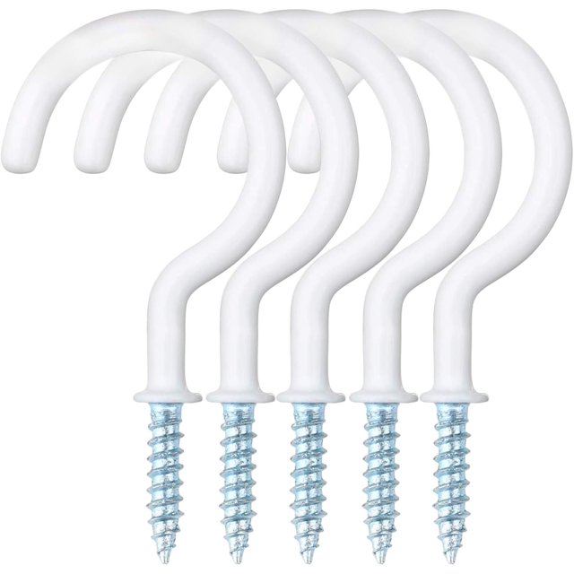 Walmart Kitchen Vinyl Metal Cup Hooks, 30 Pcs Heavy Duty Hook Hangers ...