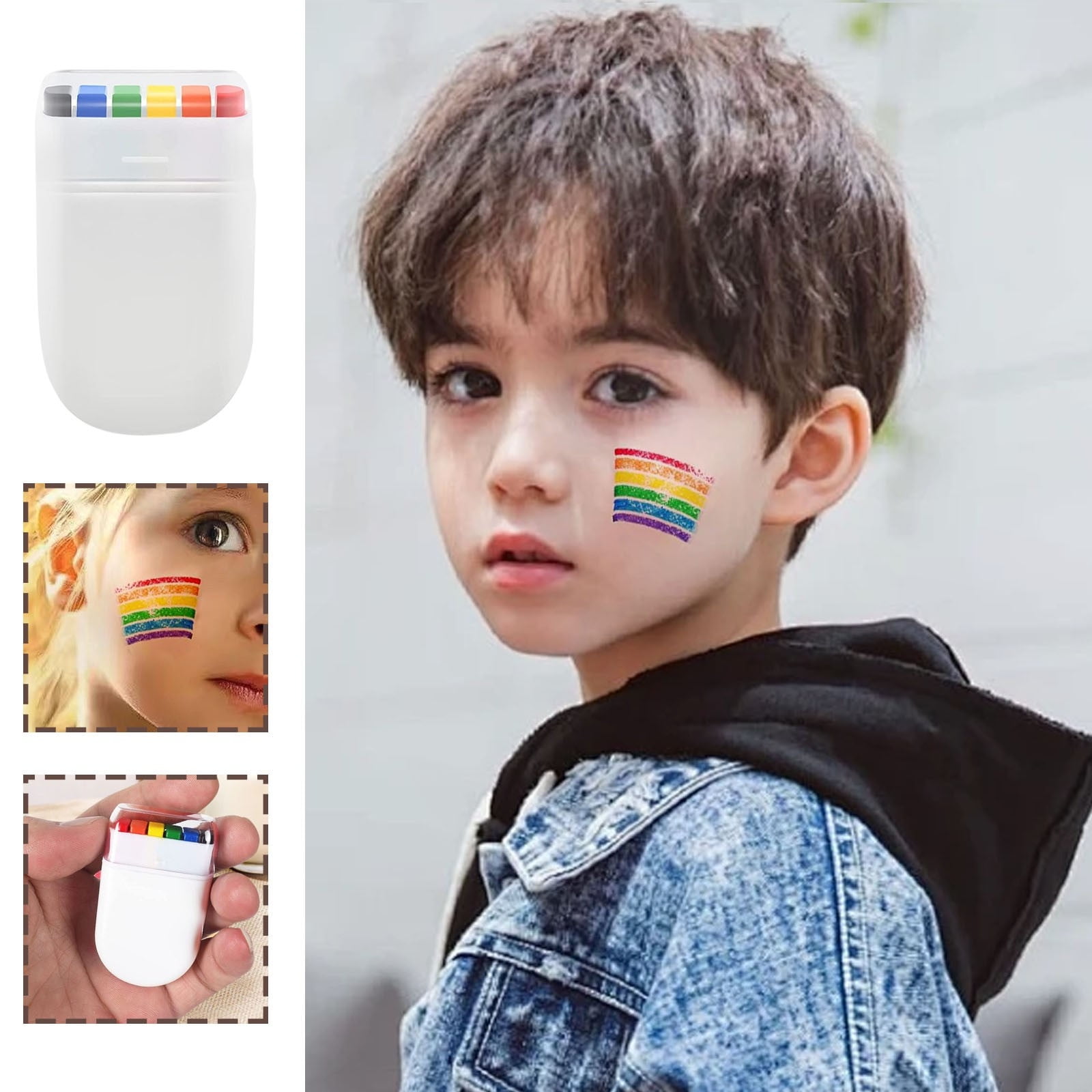 Cup Limited 6-color Rainbowbody Painting Pen/fan Face Color Coloring ...