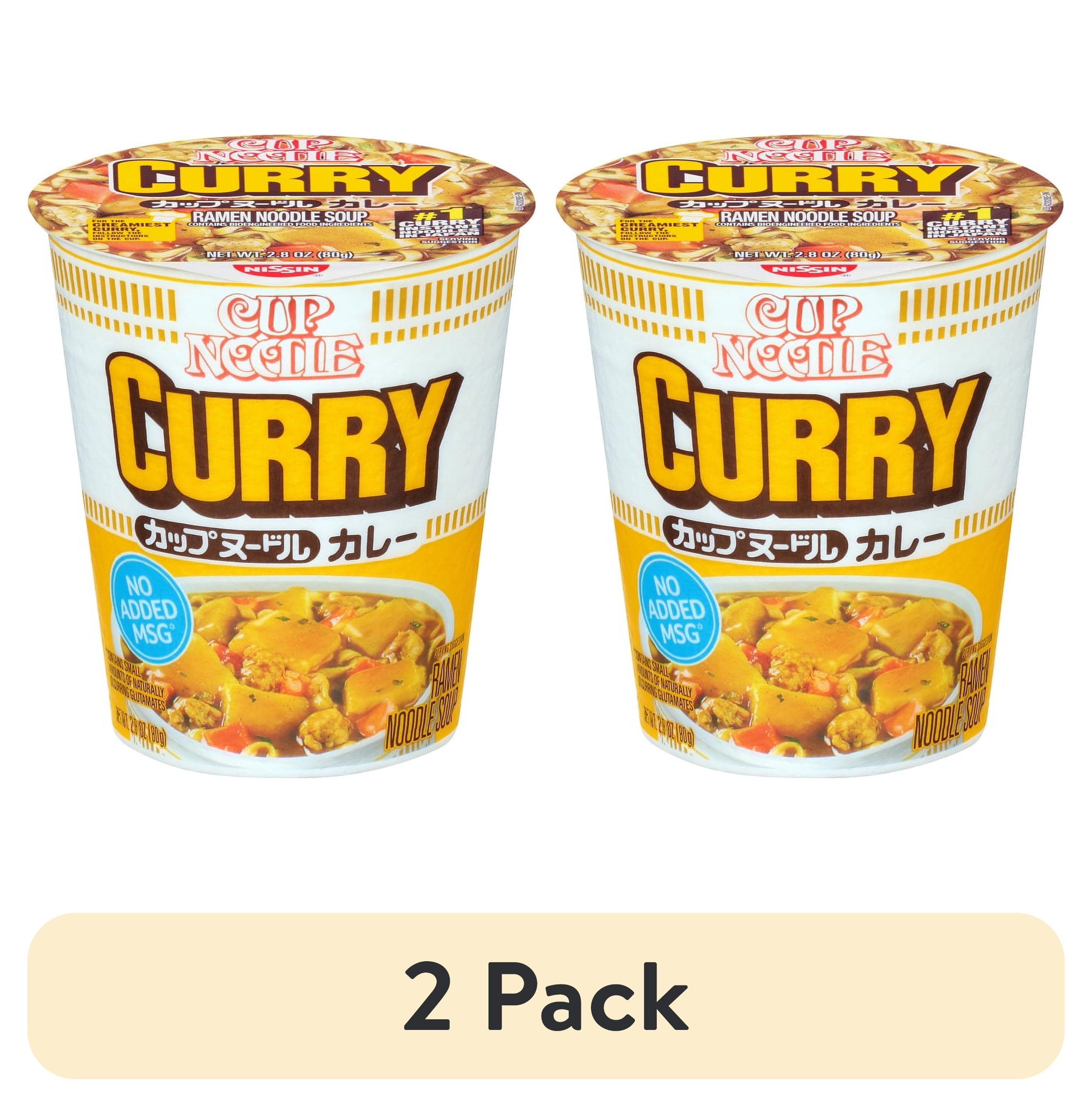 (2 pack) Nissin Foods Cup Noodle Ramen Noodle Soup Curry, 2.8 oz Cup ...