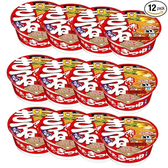 Cup Noodle Mini 1.4oz 12pcs Box Set Red Fox Mini Udon Japaneese Instant ...