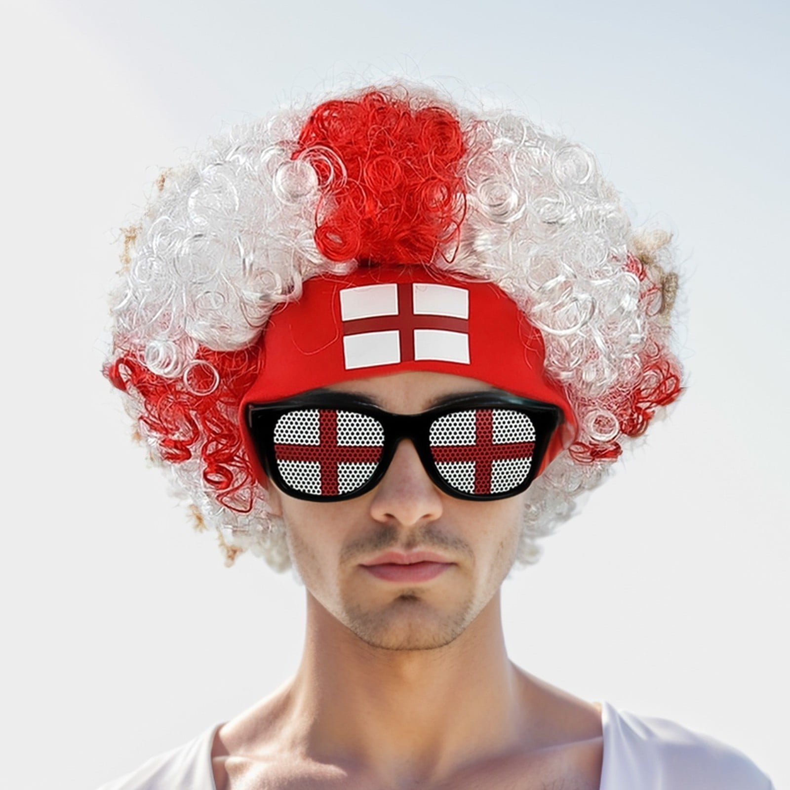 Cup Party Gear National Flag Colored Fan Wig Party Favors Party ...