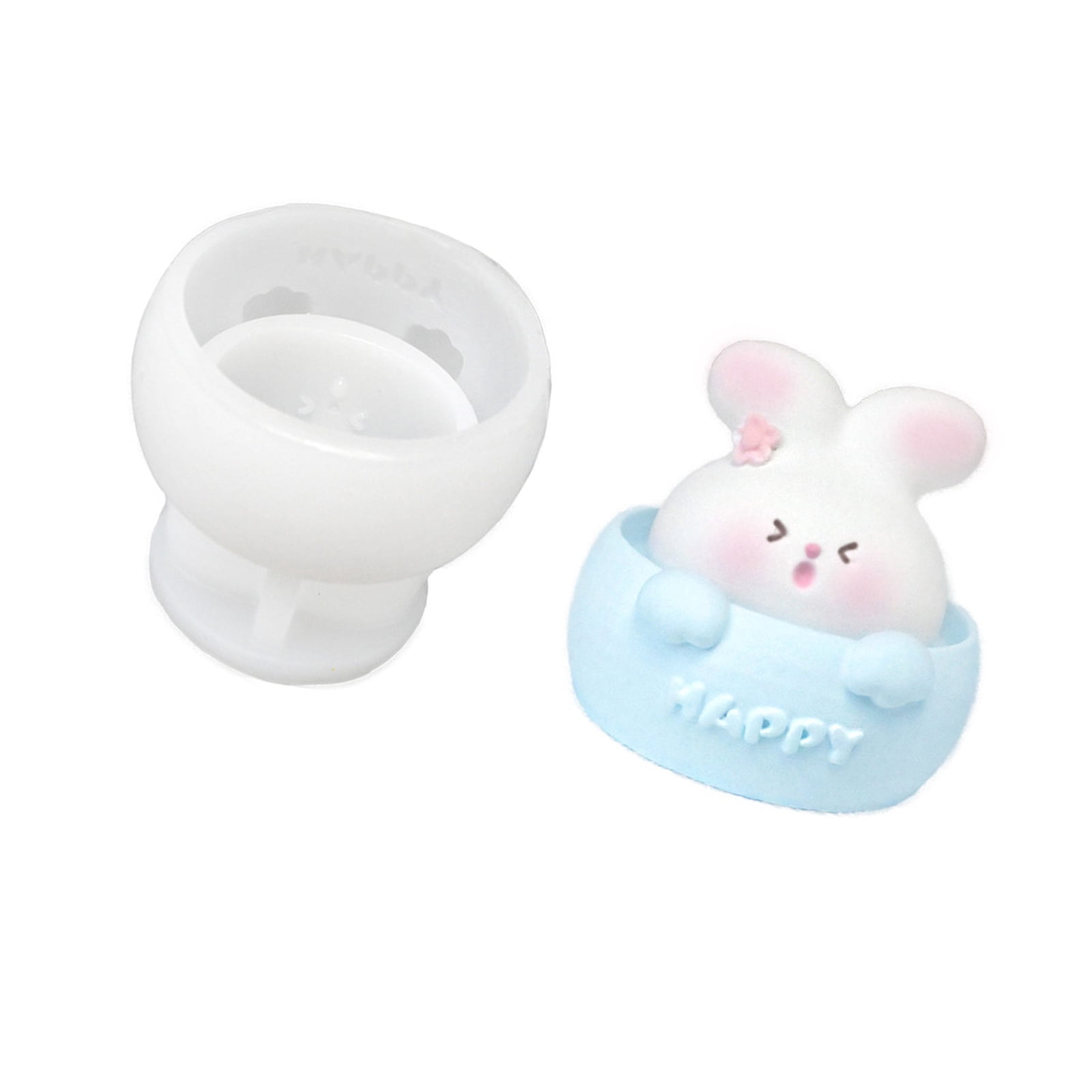 Cup Rabbits Silicone Moulds Molds Handmade Ornament Epoxy Resin Molds ...