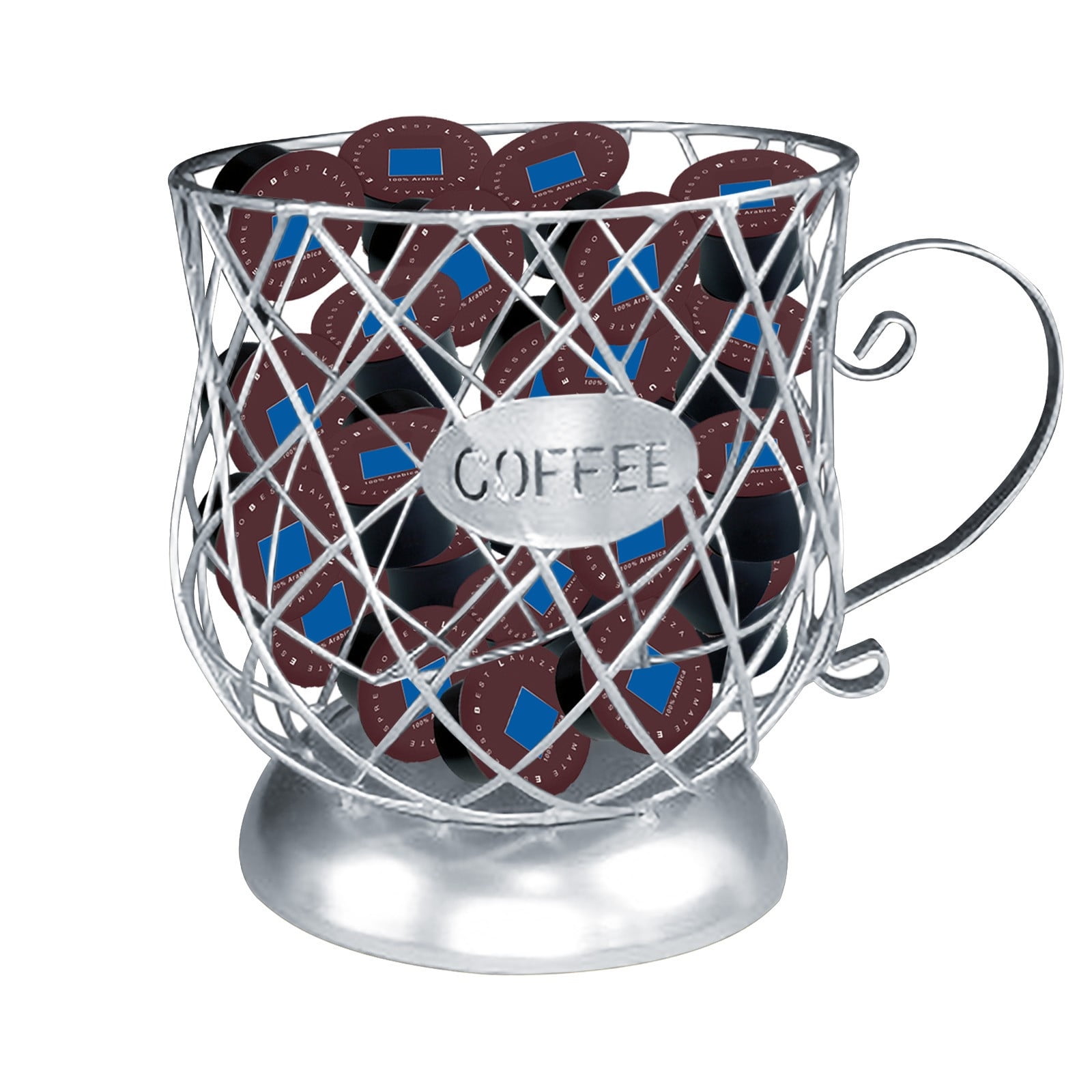 Cup-Shaped Coffee Pod Storage Rack | Holds 35 K-Cups | Rust-Resistant ...