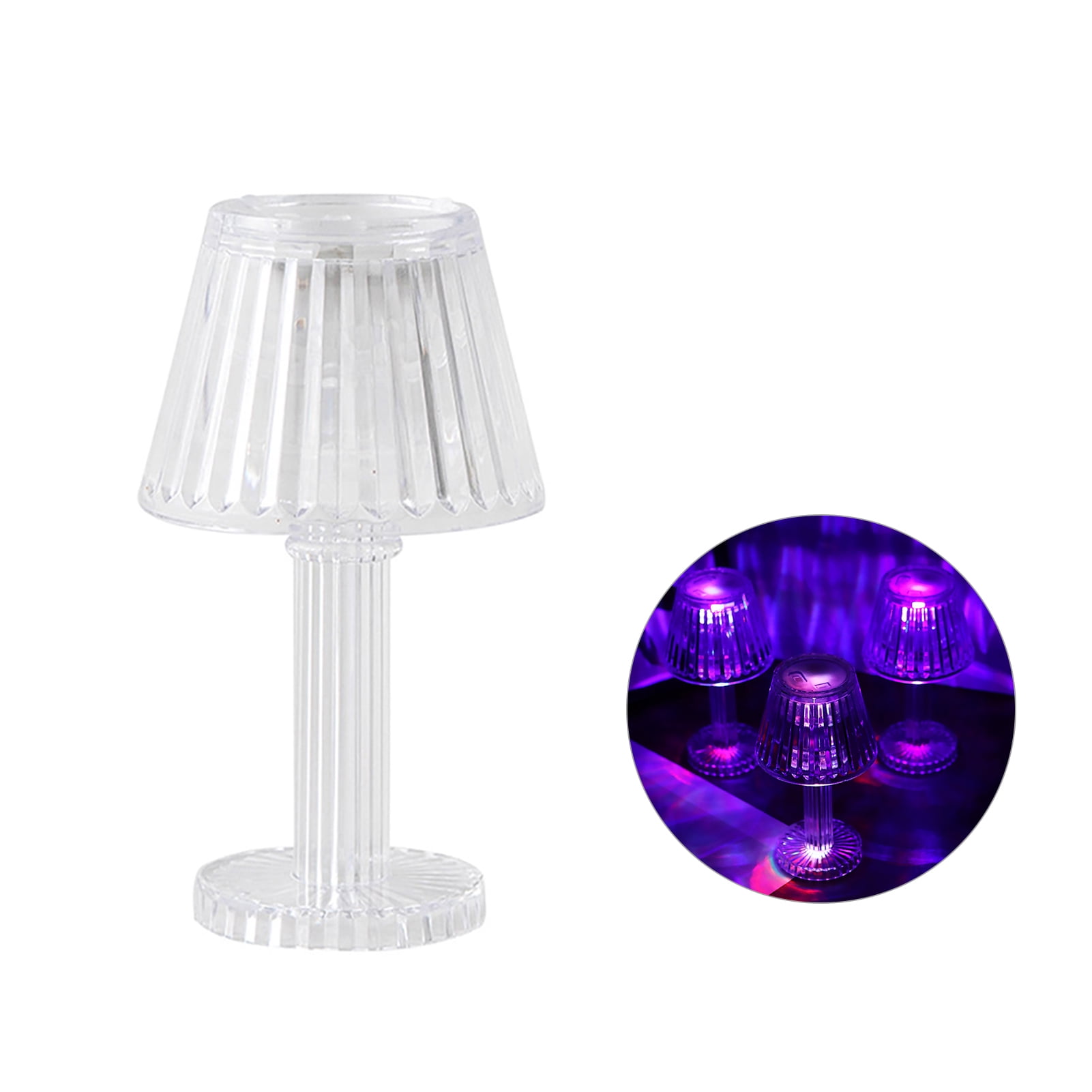 Cup-Shaped Desk Night Light | Transparent Crystal LED Ambient Lamp ...