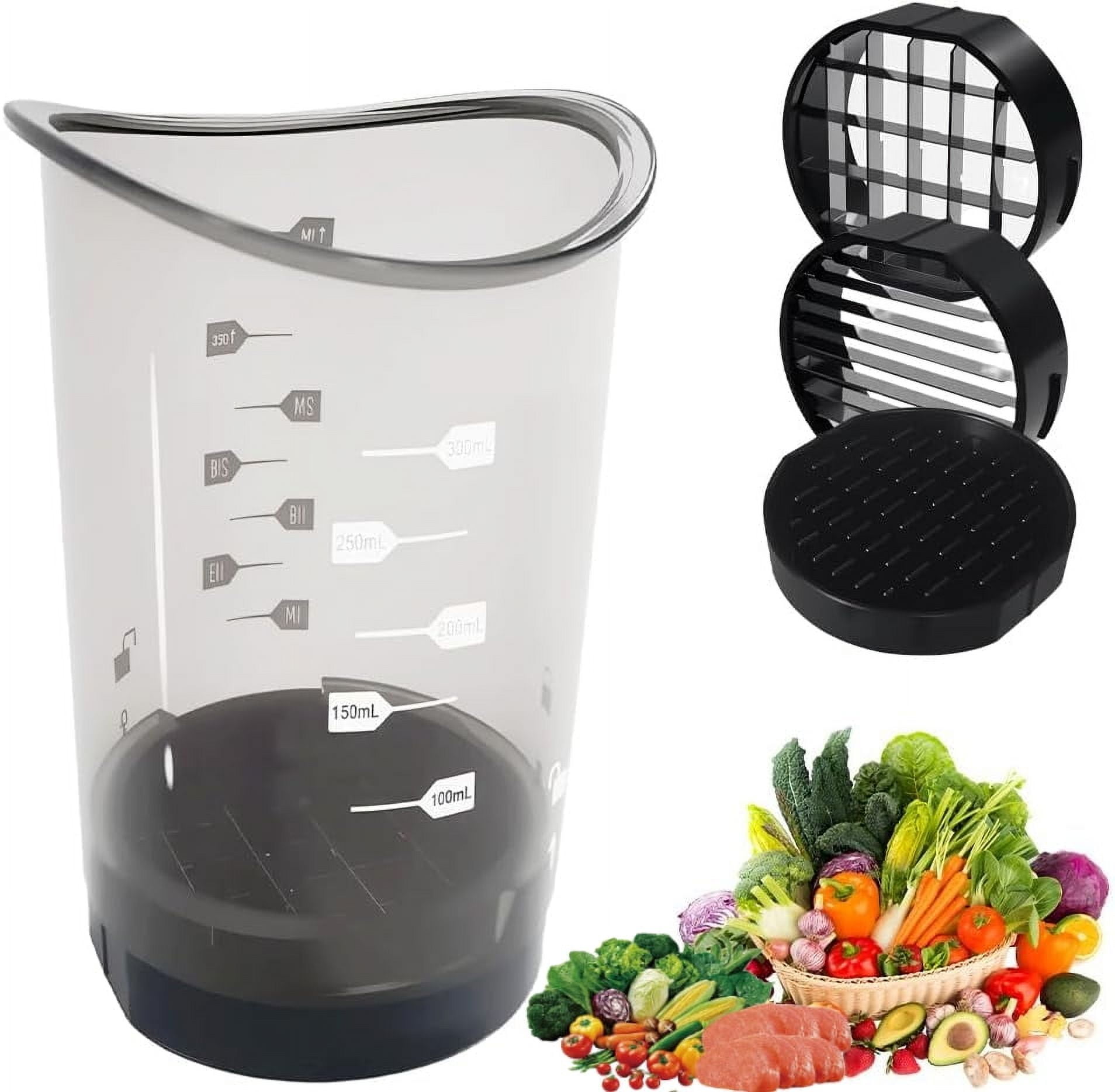 Cup Slicer, 2025 Upgraded Fruit Slicing Cup with Removable Blade & Push ...