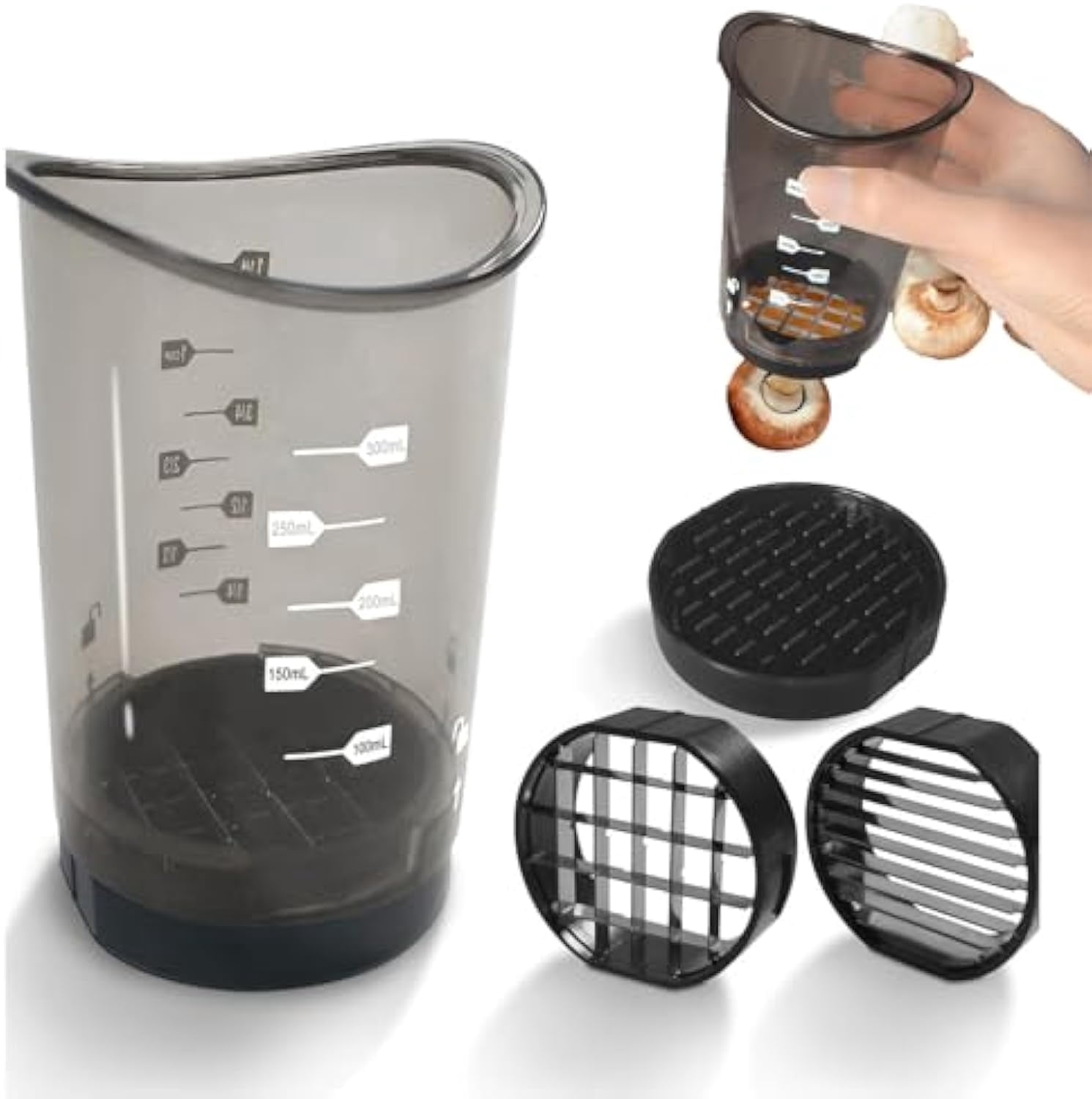 Cup Slicer, 2025 Upgraded Fruit Slicing Cup with Removable Blade & Push ...